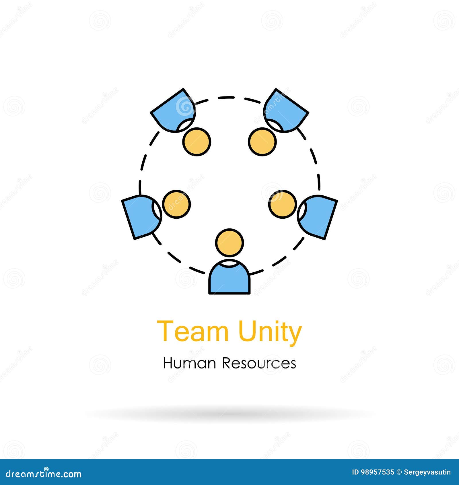 Linear logo - Team Unity stock vector. Illustration of color - 98957535