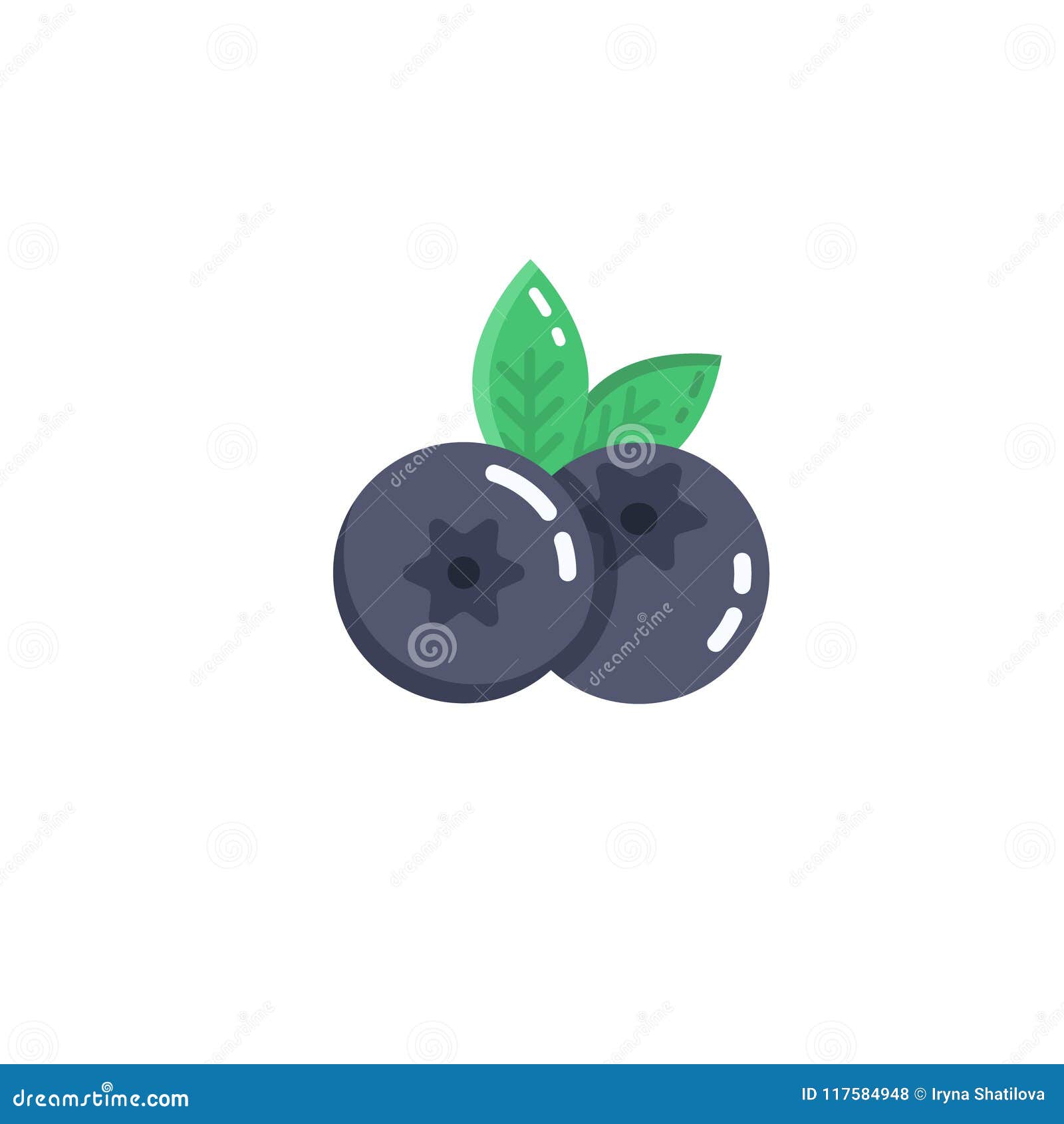 Vector blueberry icon. stock vector. Illustration of artwork - 117584948