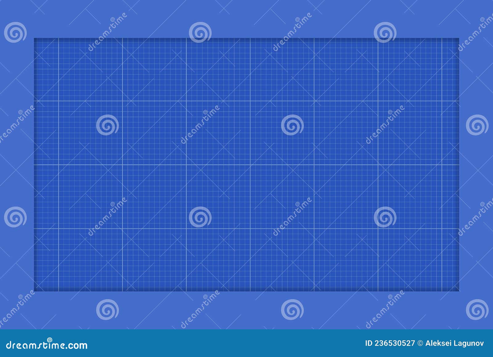 Vector Blueprint Background Template, Blue Frame, Rectangular Shape ...