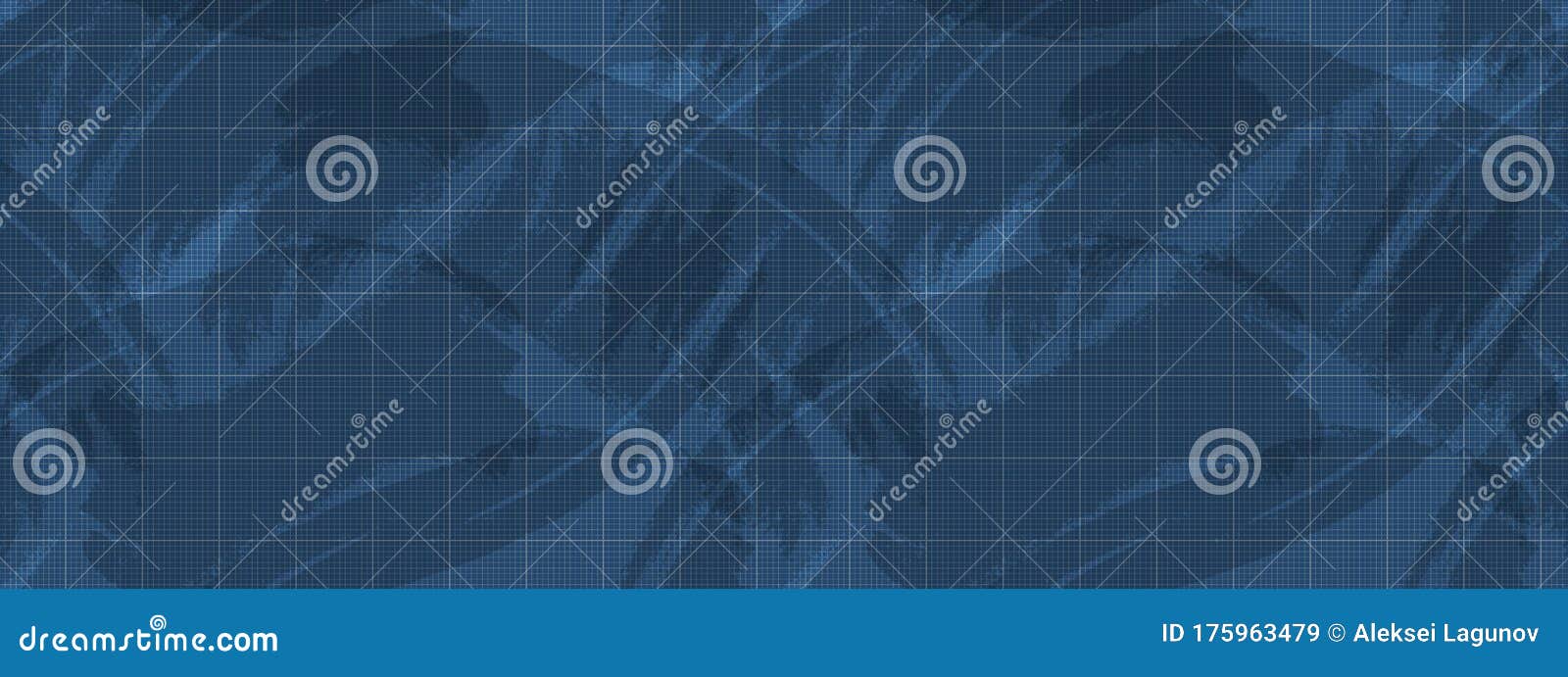 Vector Blueprint Seamless Pattern, Texture, Background, Colorful Blue ...