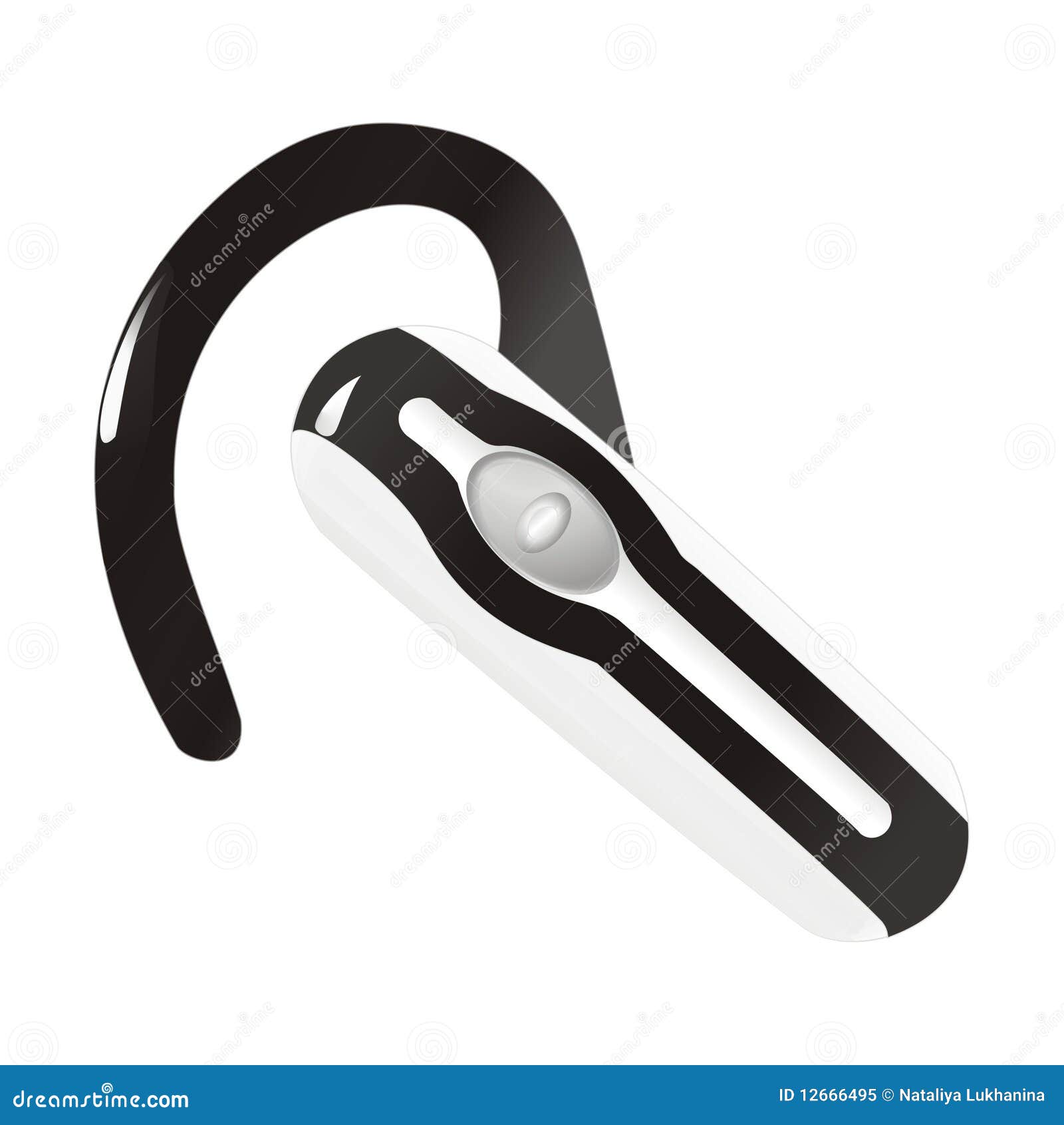 Vector bluetooth headset stock vector. Illustration of communicate ...