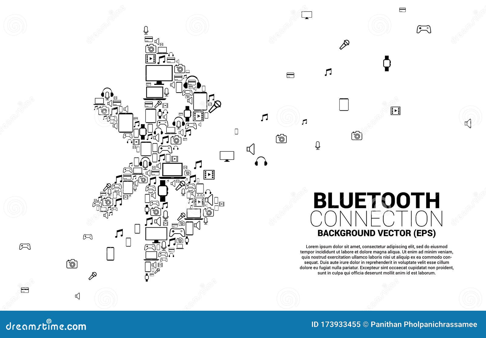 Vector Bluetooth Icon from it Device Mobile Phone and Gadget. Editorial ...