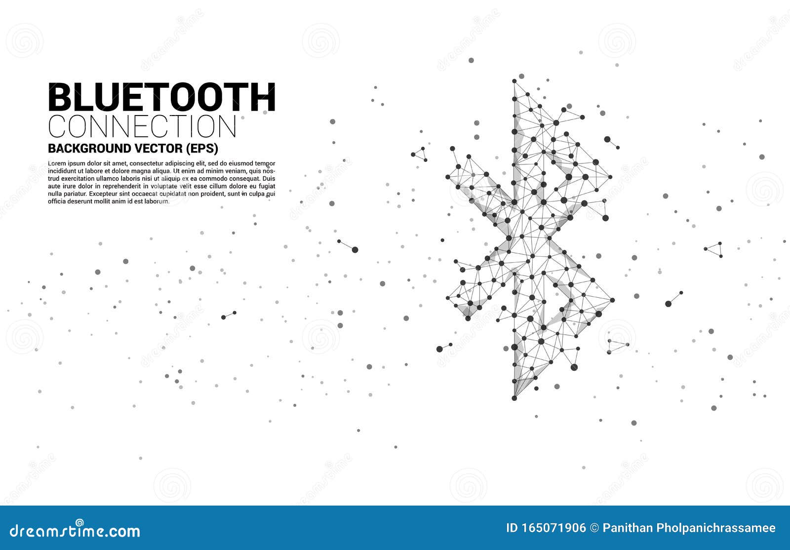 Vector Bluetooth Icon from Dot Connect Line Polygon . Editorial Photo ...