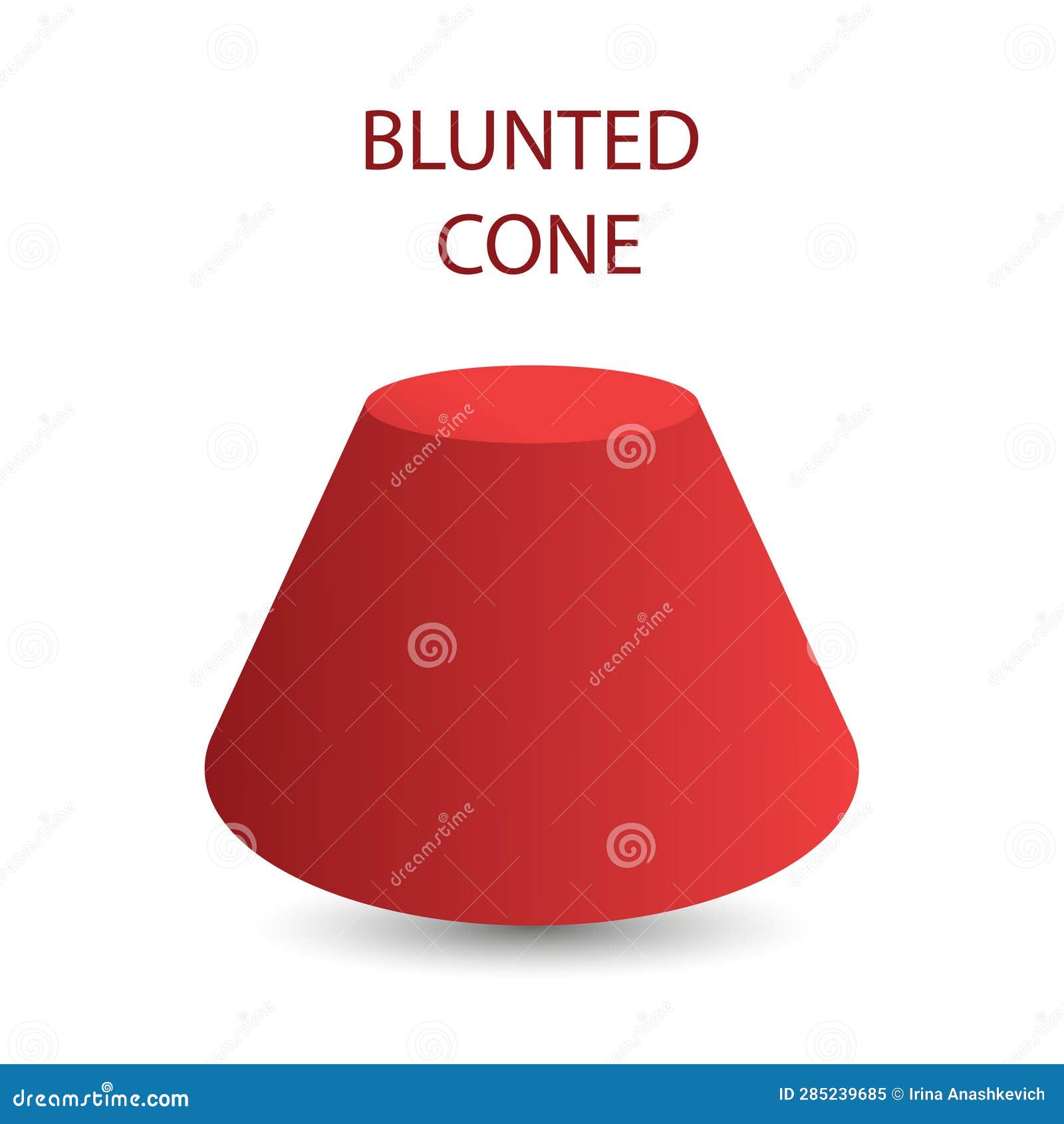 Vector Blunted Cone With Gradients And Shadow For Game, Icon, Package ...