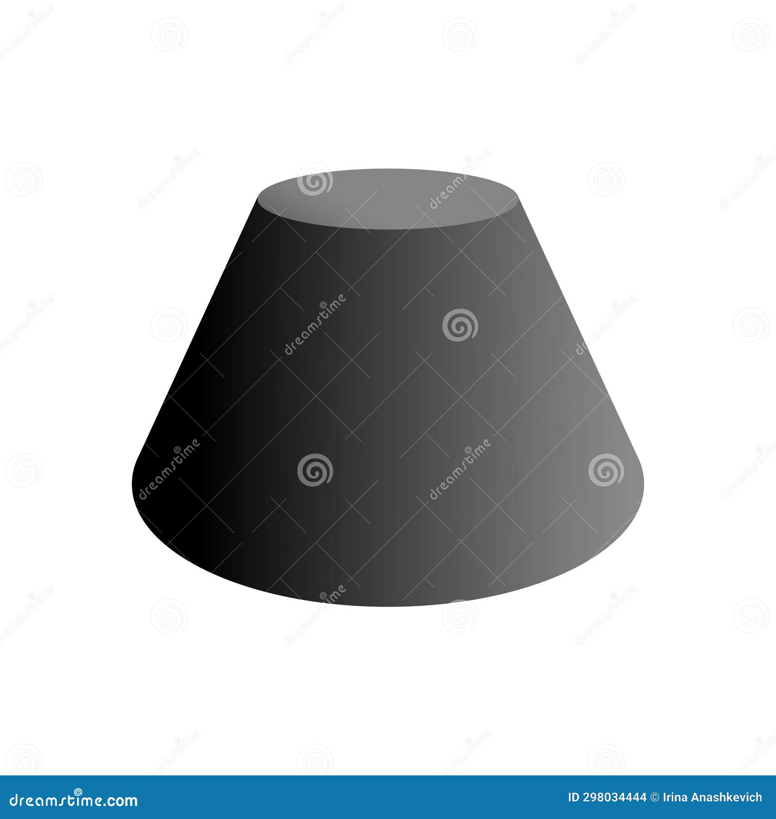 Vector Blunted Cone with Gradients and Shadow for Game, Icon, Package ...