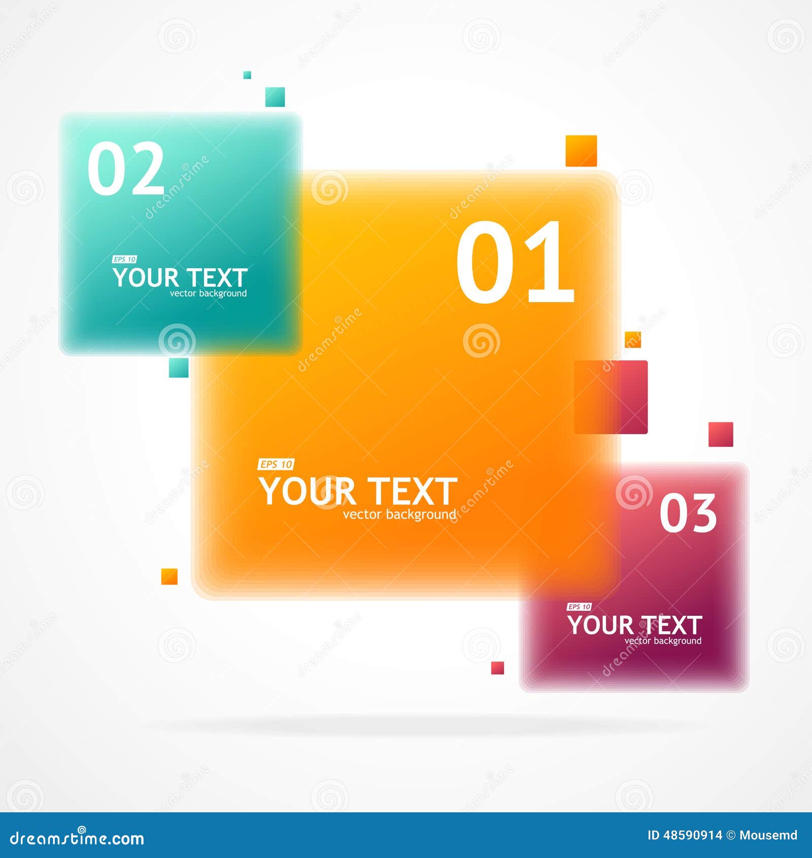 Vector Blurred Colorful Text Boxes, Infographics Stock Vector ...