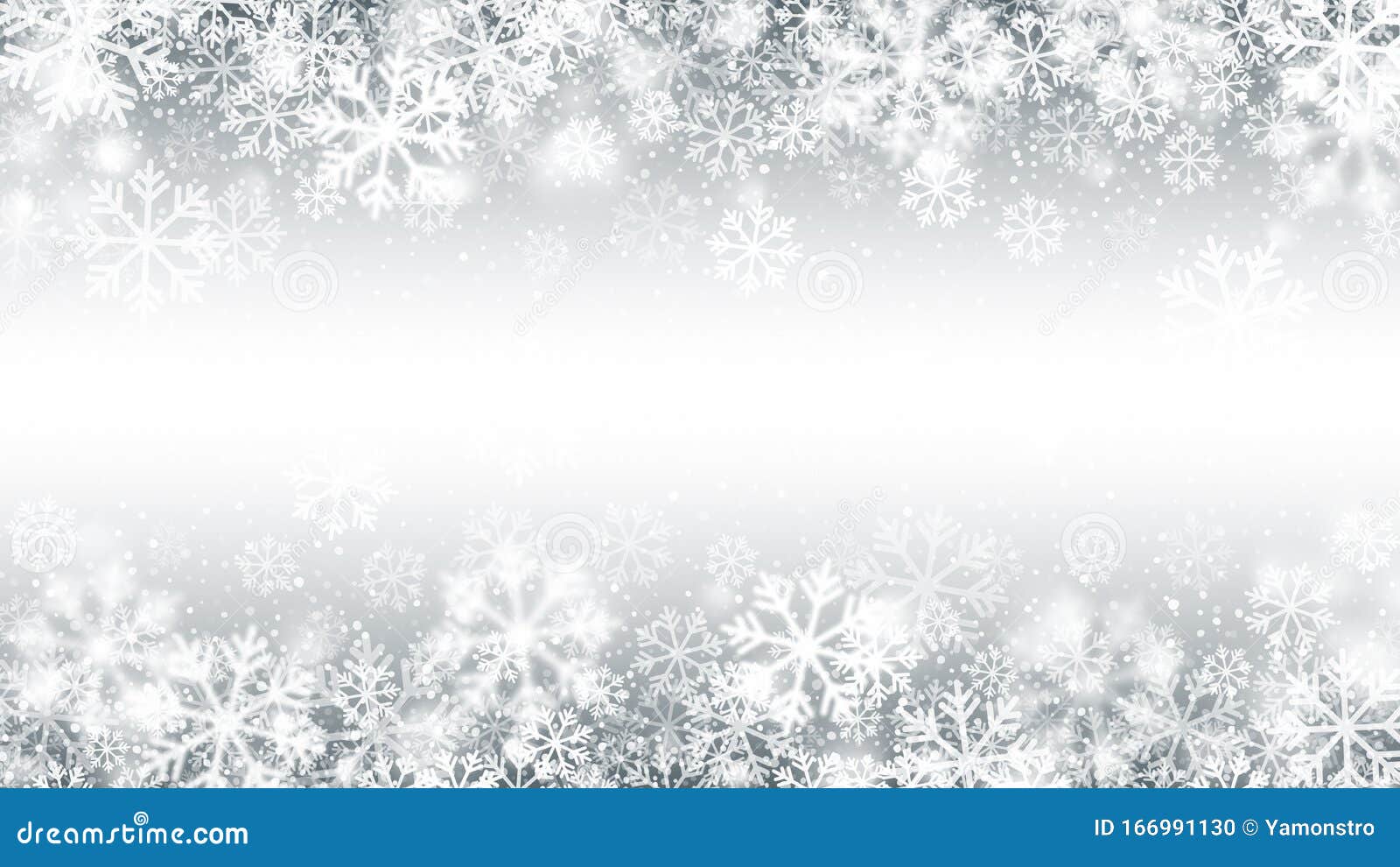 Vector Blurred Motion Falling Snow Border 3D Effect with Realistic ...