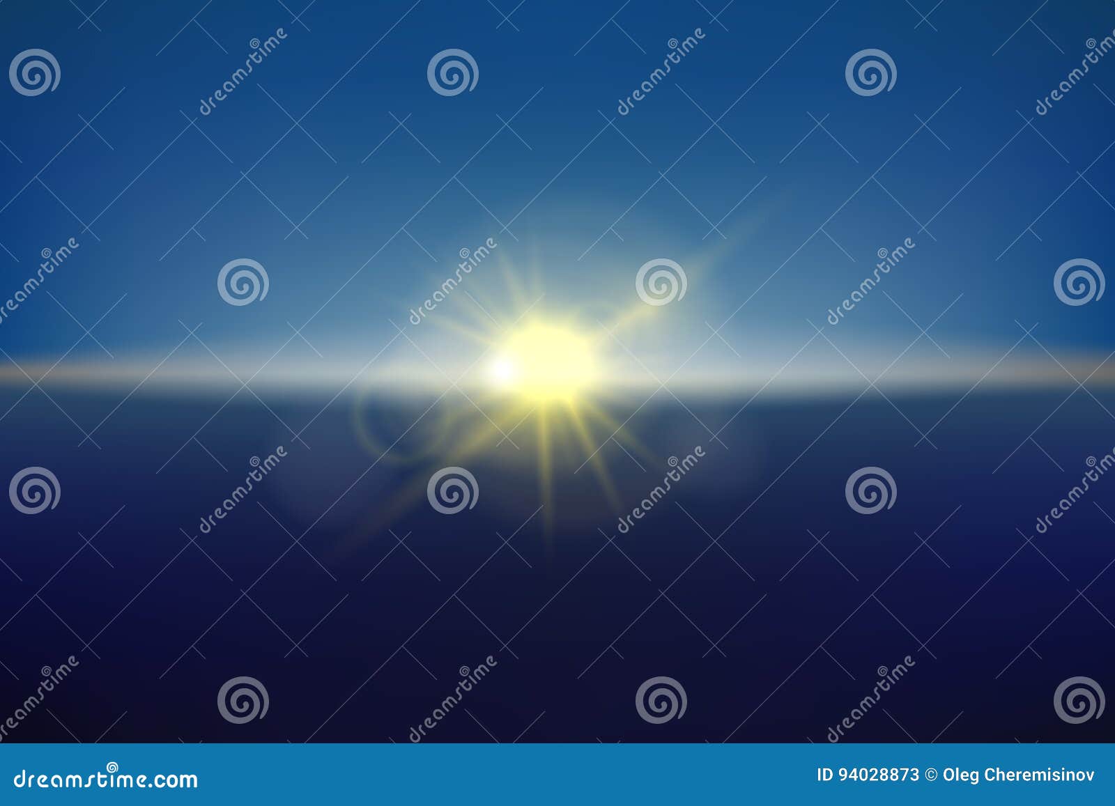 Vector Blurred Sunlight in the Sky. Stock Vector - Illustration of ...