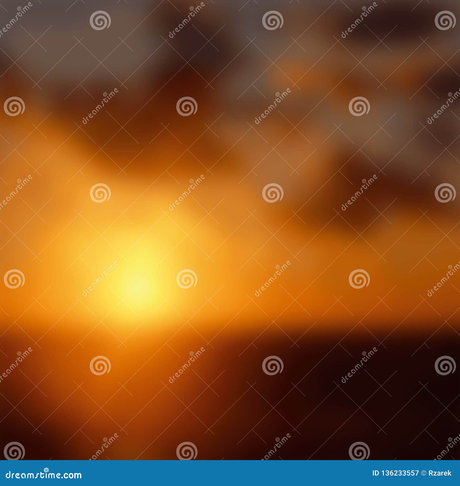 Vector Blurred Sunset. Natural Landscape Stock Vector - Illustration of ...