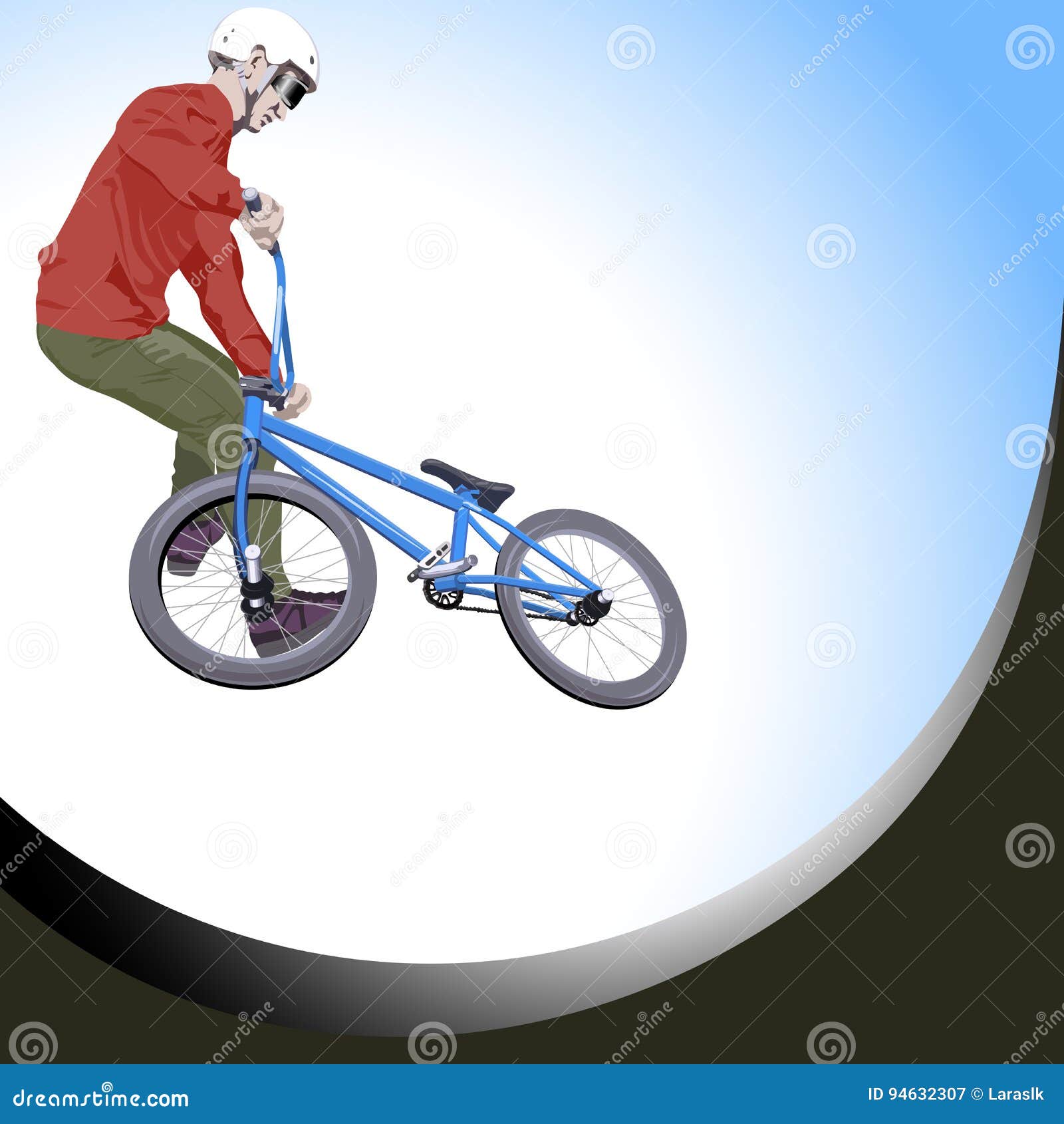 Bike Jumping Set Cartoon Vector | CartoonDealer.com #9322335