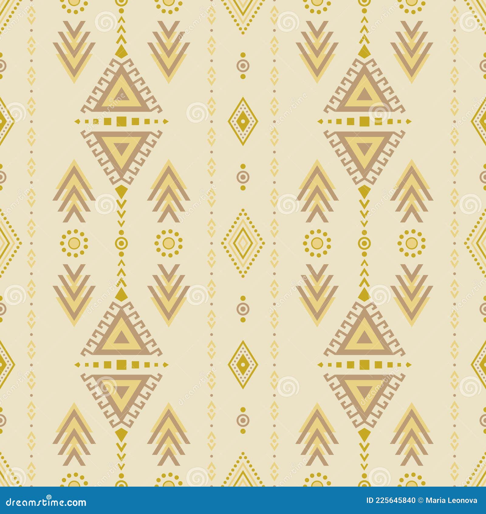 Vector Boho Seamless Sand Pattern. Geometric Background in Ethnic Style ...