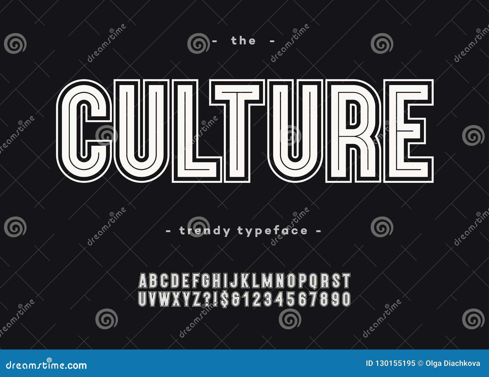 Vector Bold Culture Font Trendy Typography Stock Vector - Illustration ... Vector Bold Culture Font Trendy Typography Stock Vector - Illustration ...