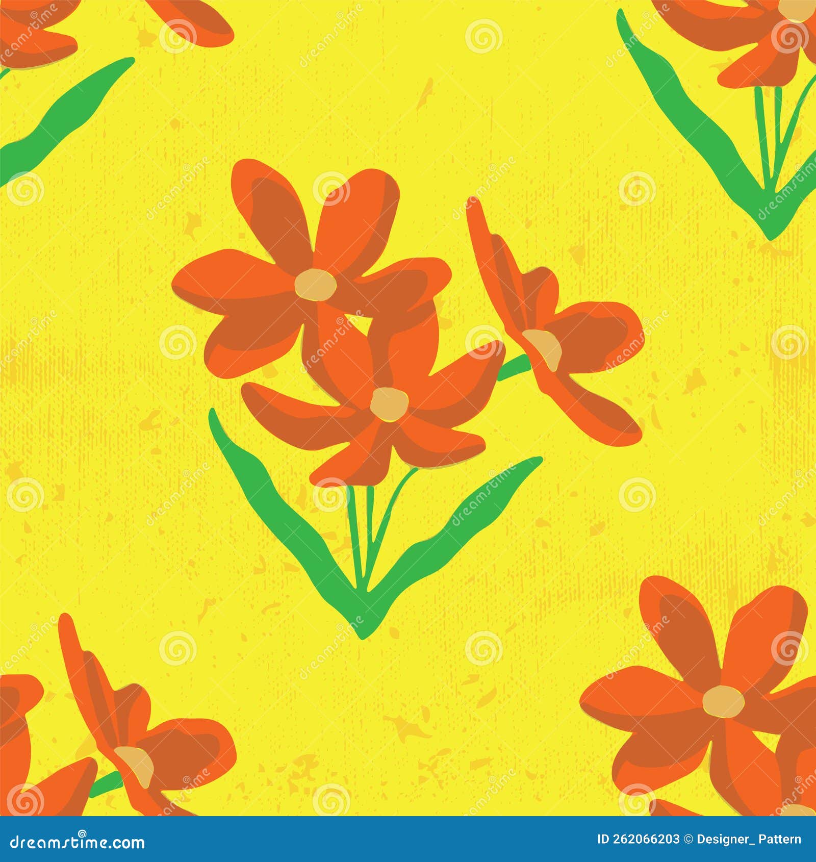 Vector Bold Flower Seamless Pattern Digital Textile Print. Stock Vector ...