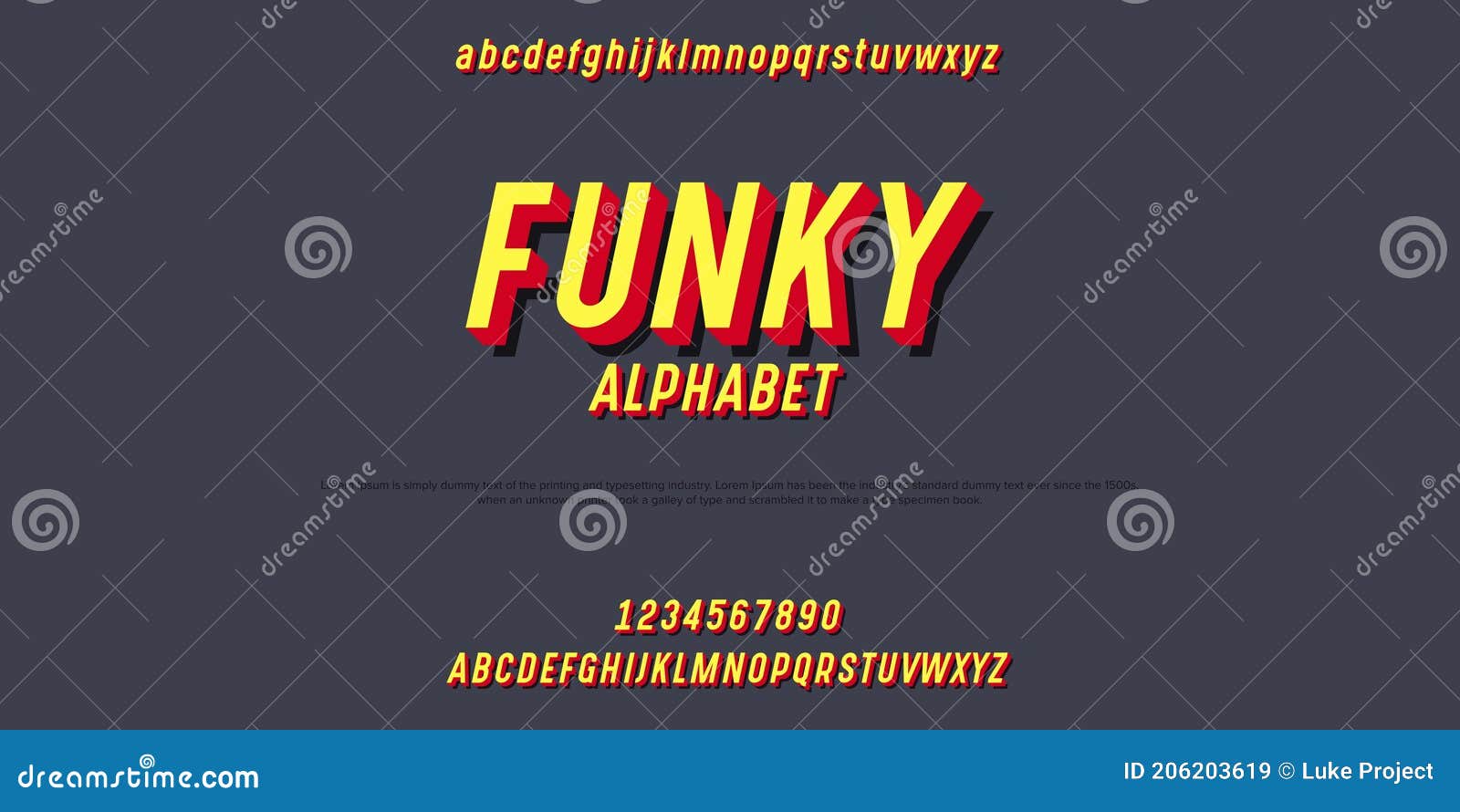 Vector of Bold Modern Font and Alphabet Stock Vector - Illustration of ...