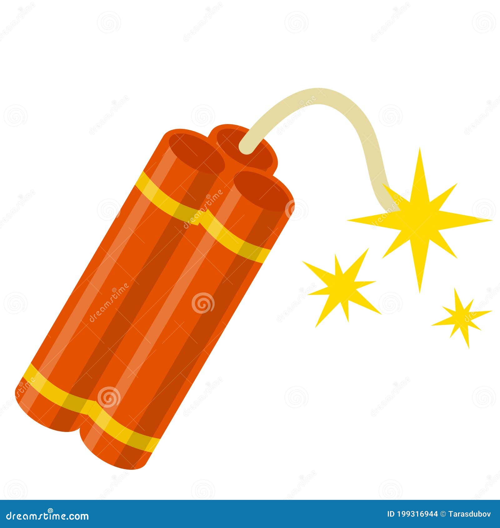 Vector Bomb and Explosive Objects. Red Stick of Dynamite Stock Vector ...
