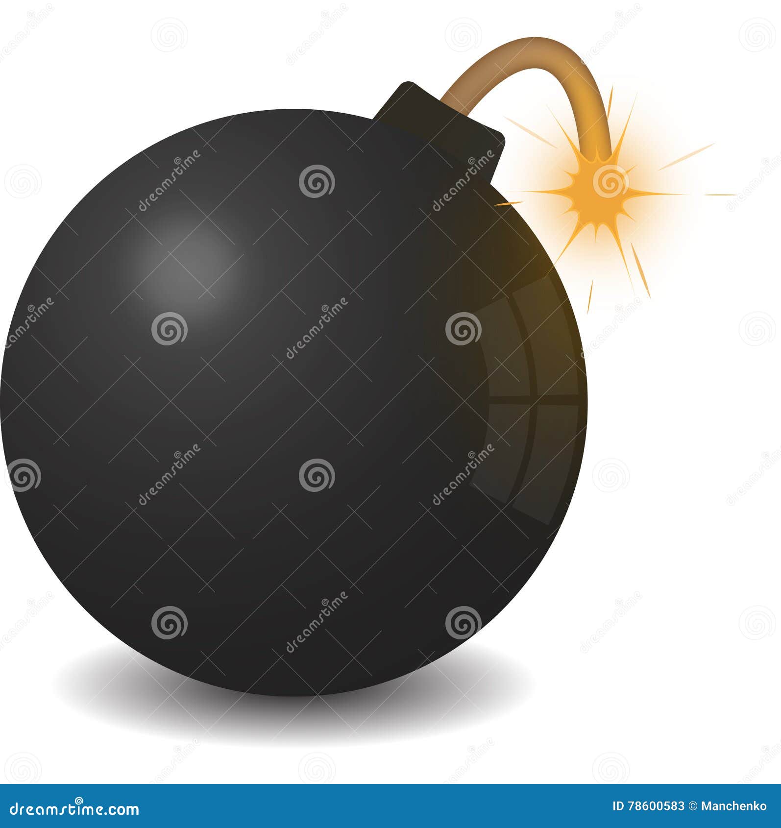 Vector bomb stock illustration. Illustration of vector - 78600583