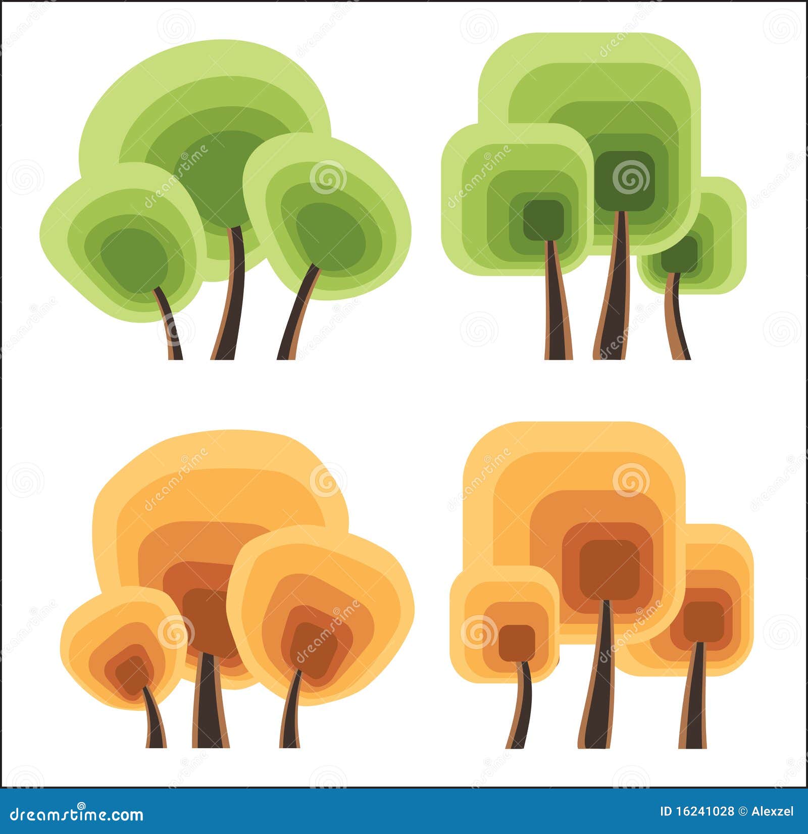 Vector bomen vector illustratie. Illustration of decoratie - 16241028