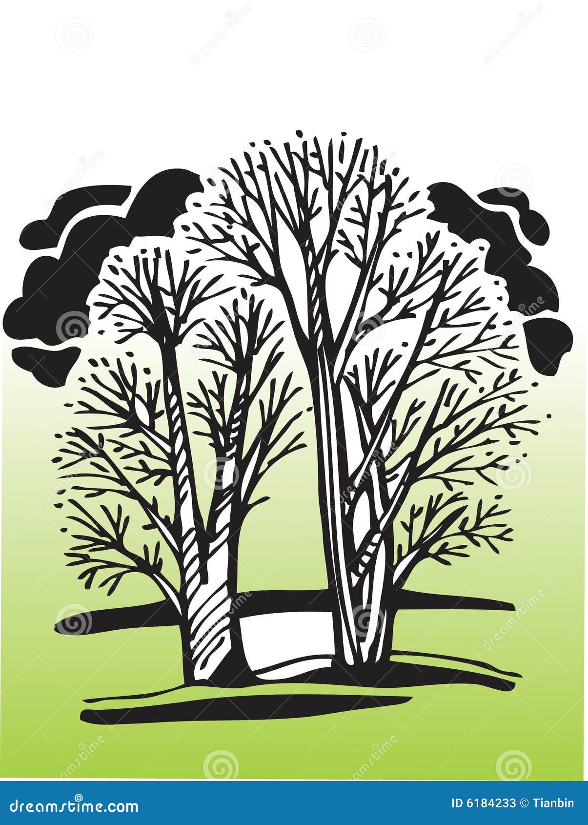 Vector bomen vector illustratie. Illustration of begrip - 6184233