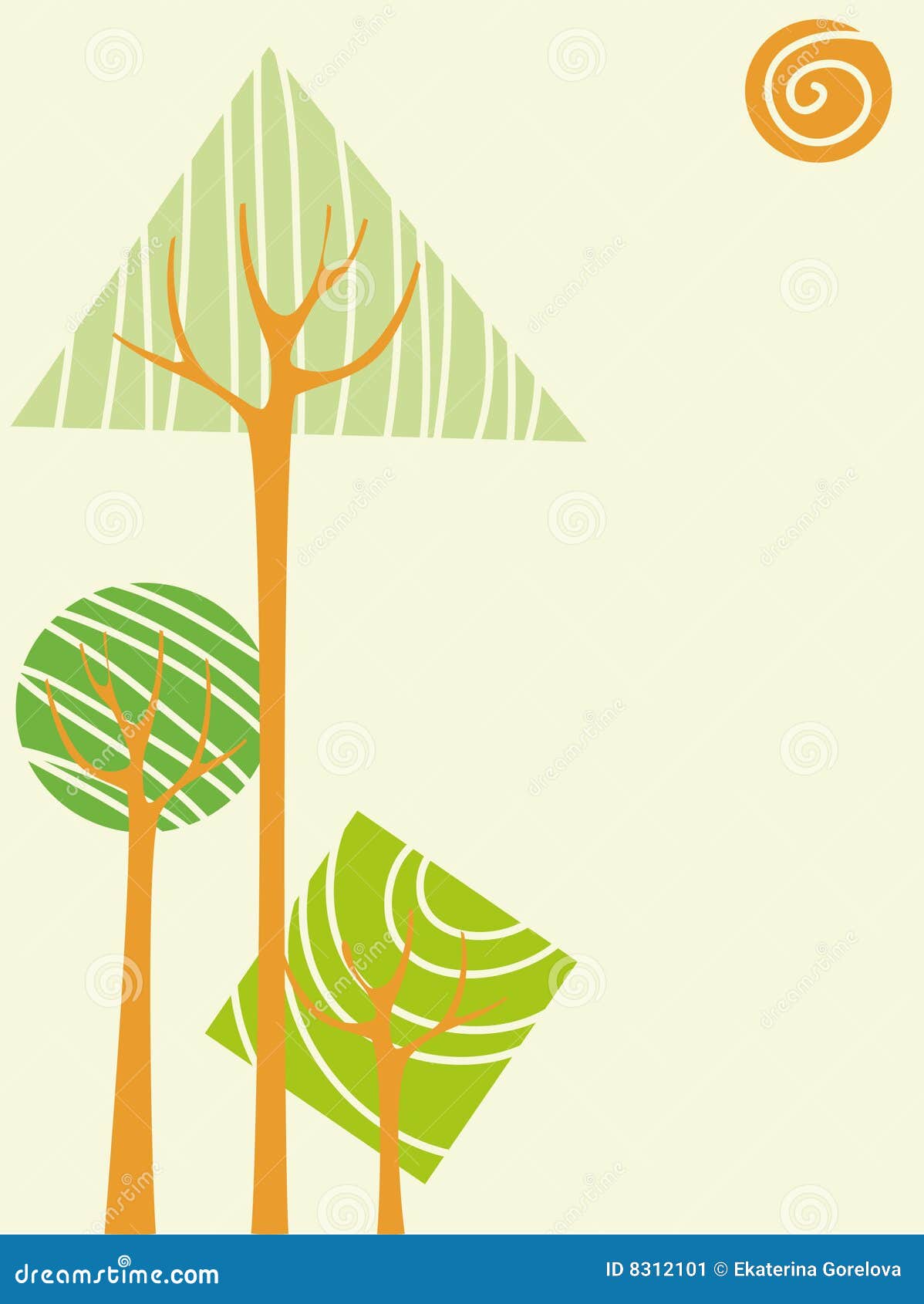Vector bomen vector illustratie. Illustration of enkelvoudig - 8312101