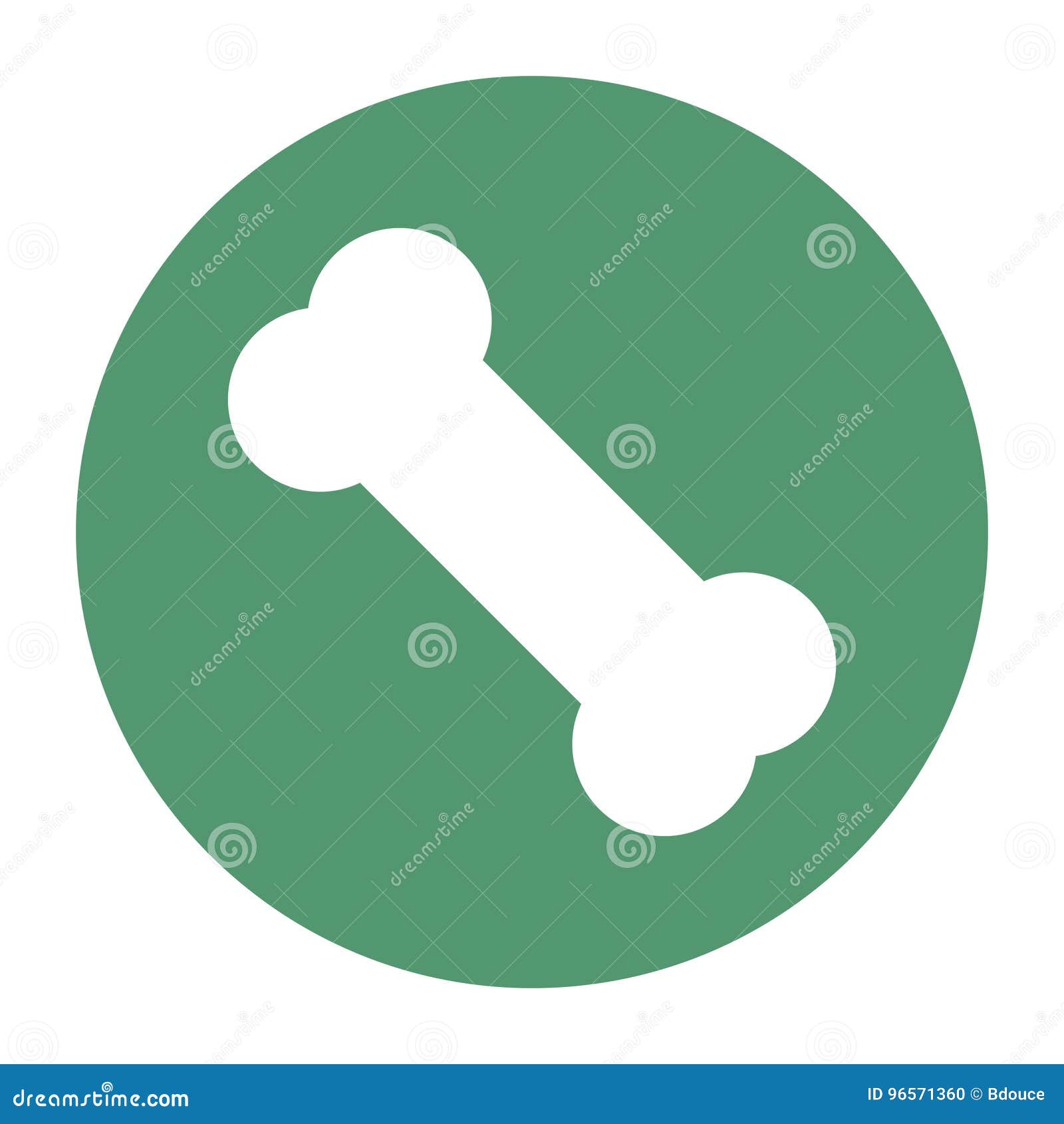 Vector Bone within a Circle Icon Stock Vector - Illustration of bone ...