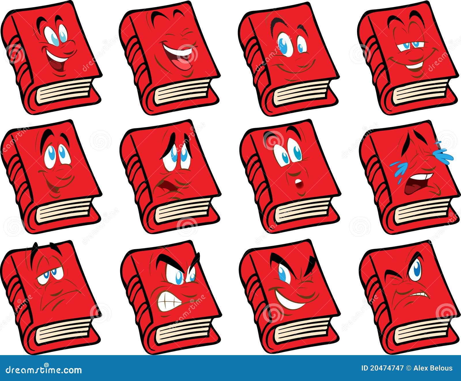 Vector book with the face stock vector. Illustration of note - 20474747