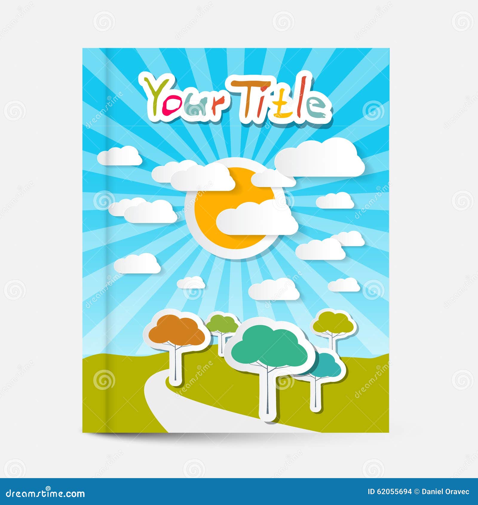 Vector Book or Flyer - Leaflet Cover Design Stock Vector - Illustration ...