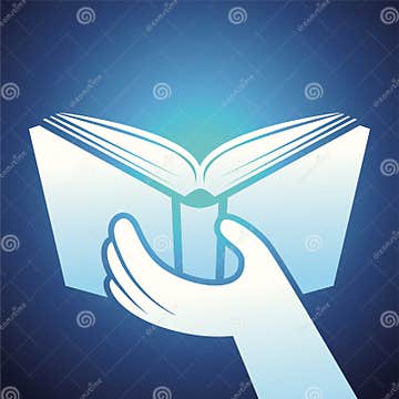 Vector Book Icon - Hands Holding Textbook Stock Vector - Illustration ...