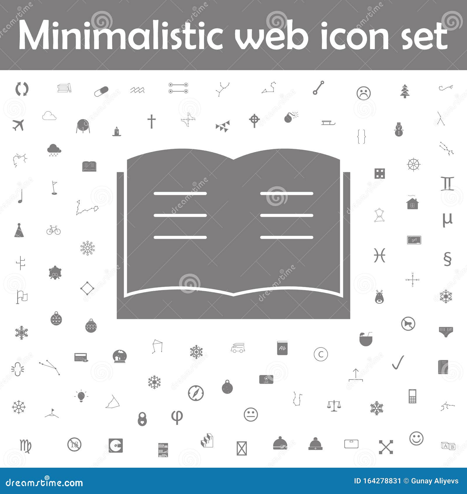 Vector Book Icon. Web, Minimalistic Icons Universal Set for Web and ...