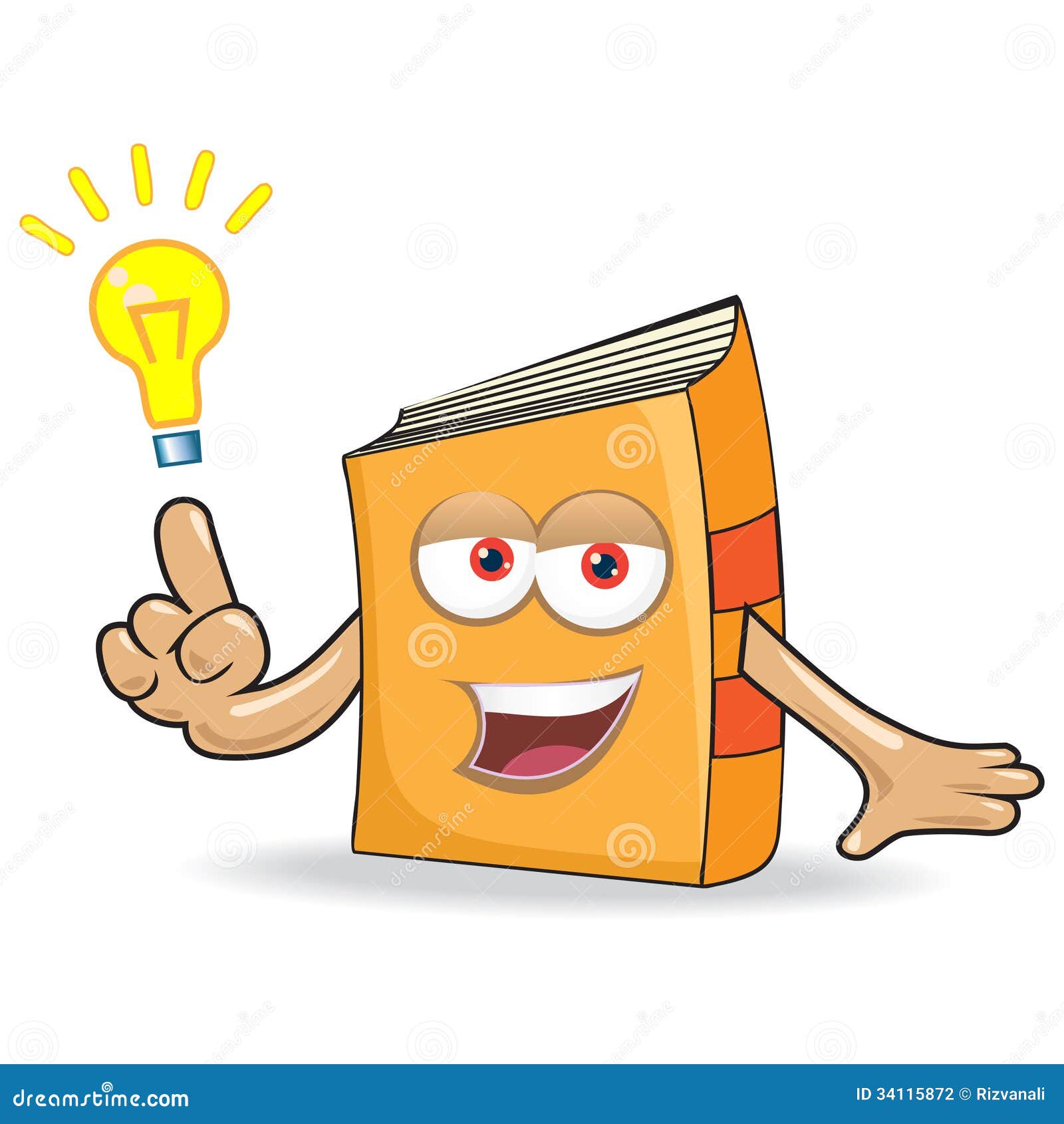 Vector Book Idea Mascot Illustration Stock Vector - Illustration of ...