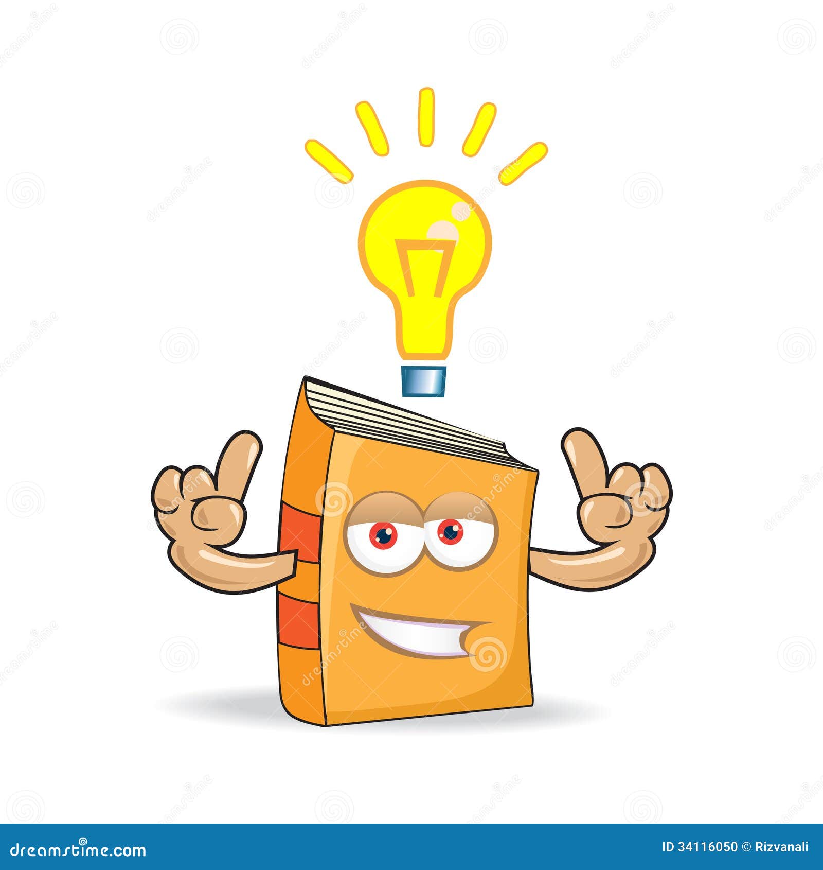 Vector Book Idea Mascot Illustration Stock Vector - Illustration of ...