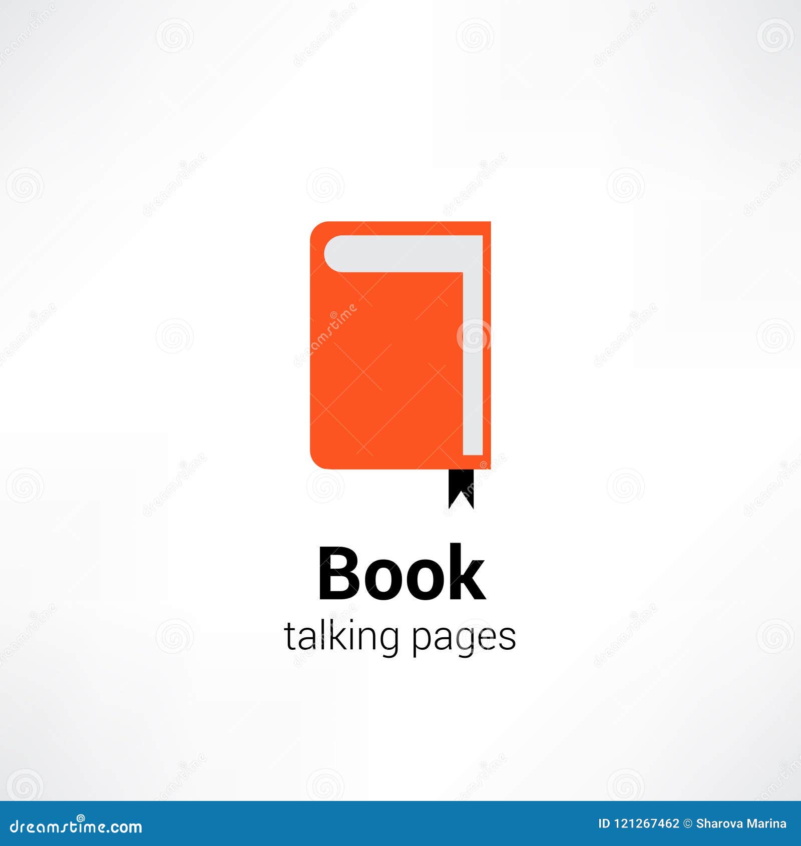 Book logo. Talking pages stock vector. Illustration of creative - 121267462