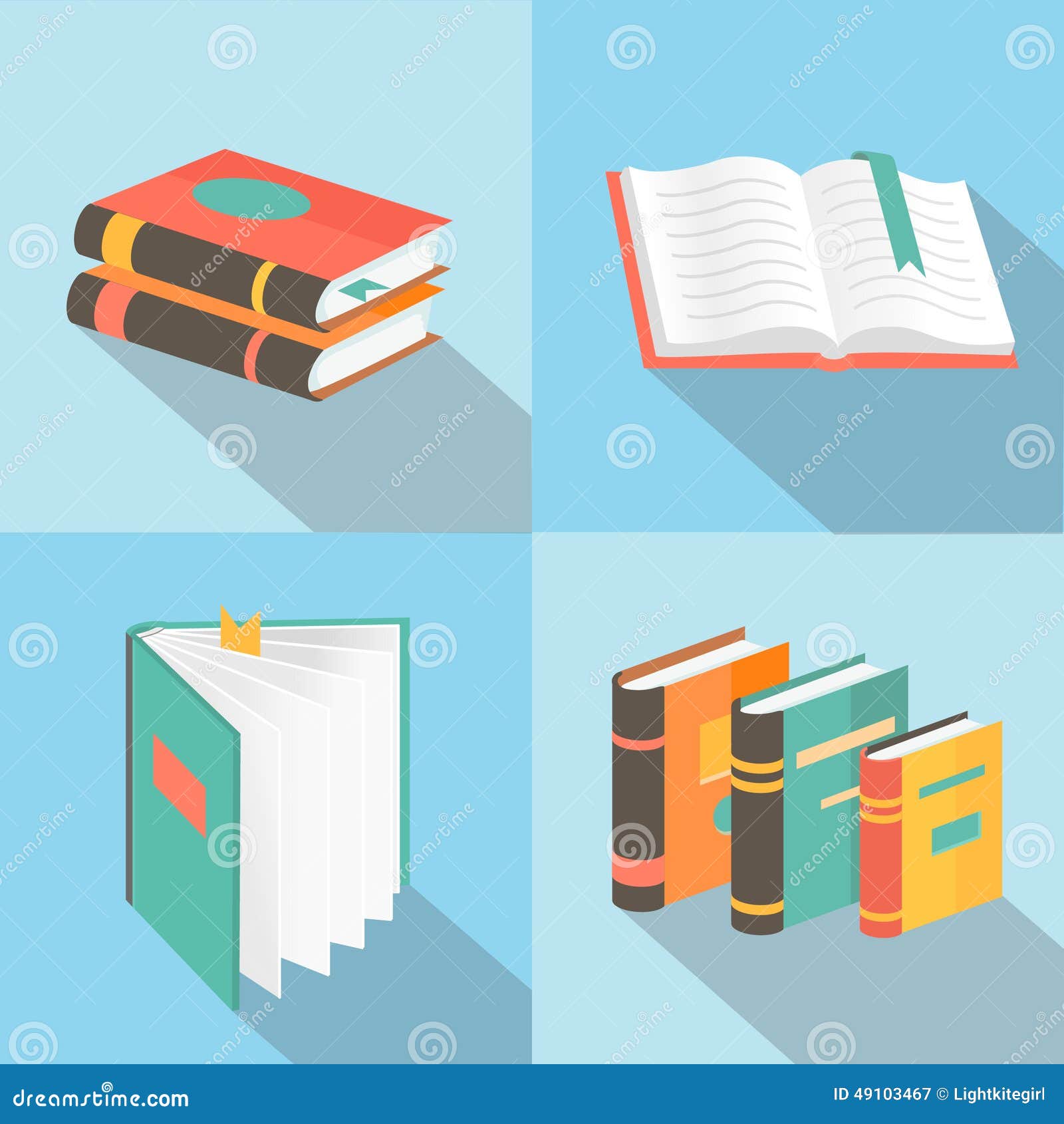 Vector Book Signs and Symbols - Education Concepts Stock Vector ...