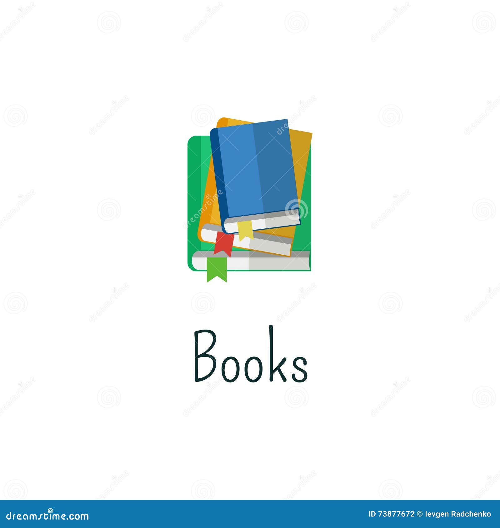 Vector Book Signs and Symbols - Education Concepts in Flat Style Stock ...