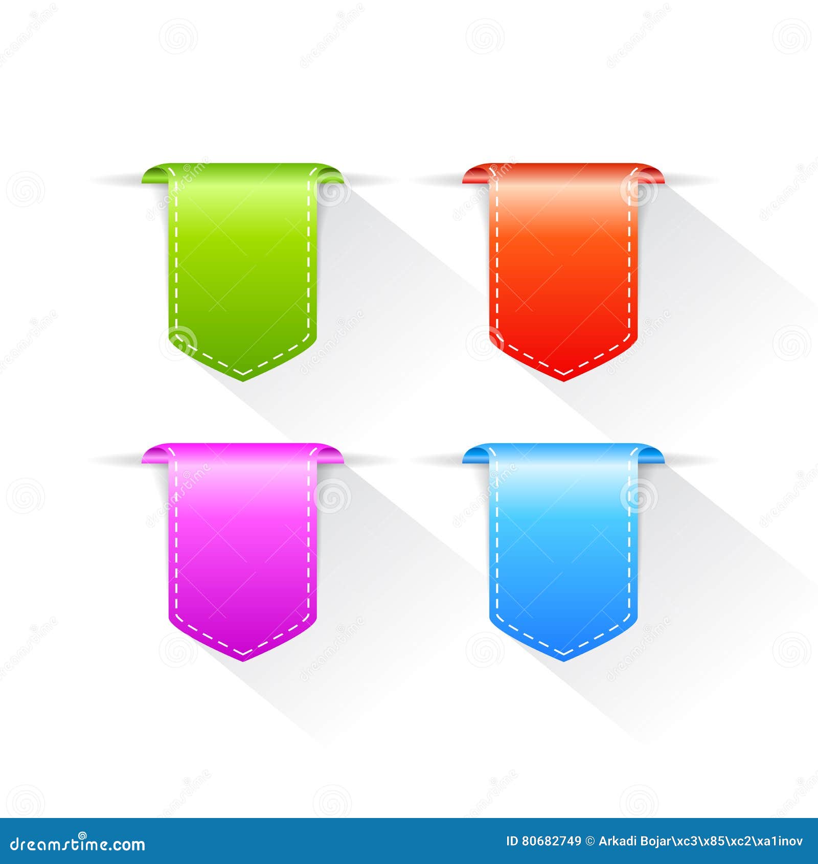 Vector bookmark ribbon stock vector. Illustration of advertisement ...