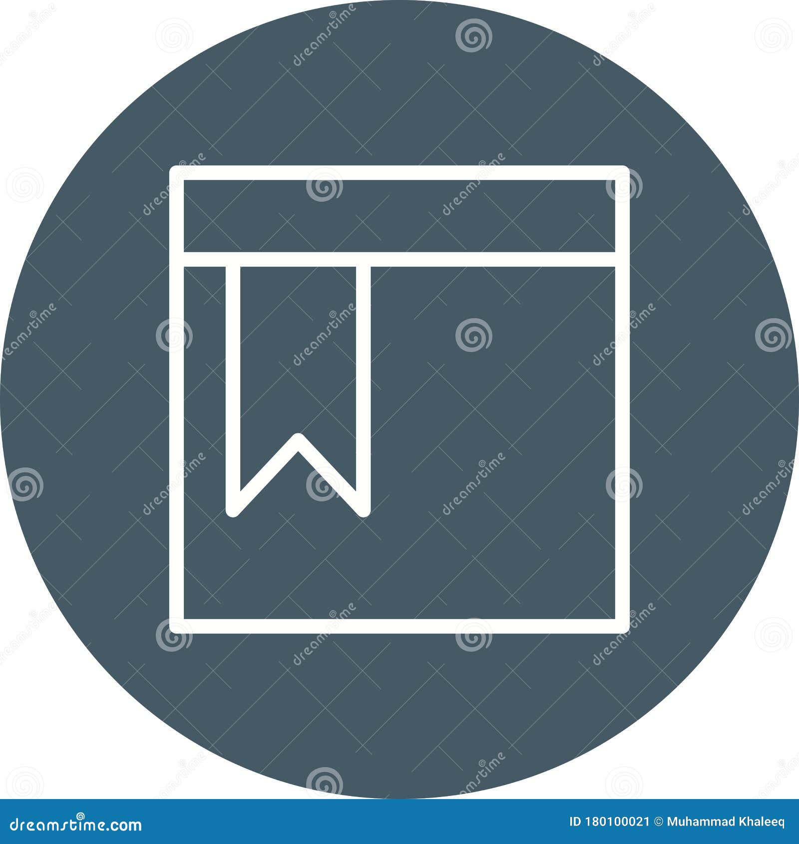 Vector Bookmarked Page Icon for Personal and Commercial Use. Stock ...