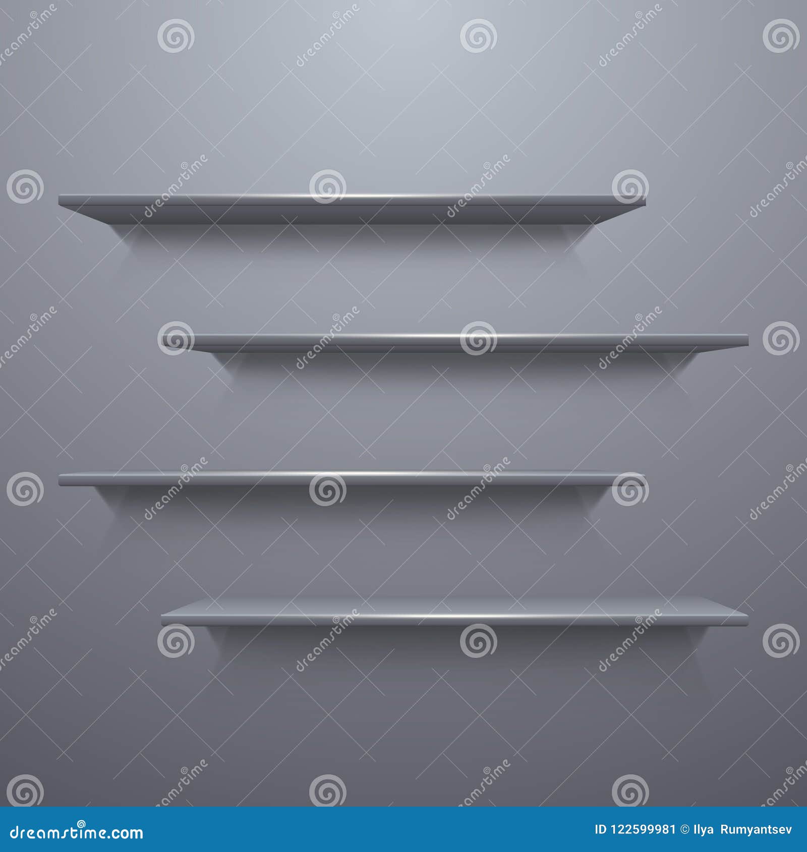Vector Bookshelf Design, Place for Your Product Stock Vector ...