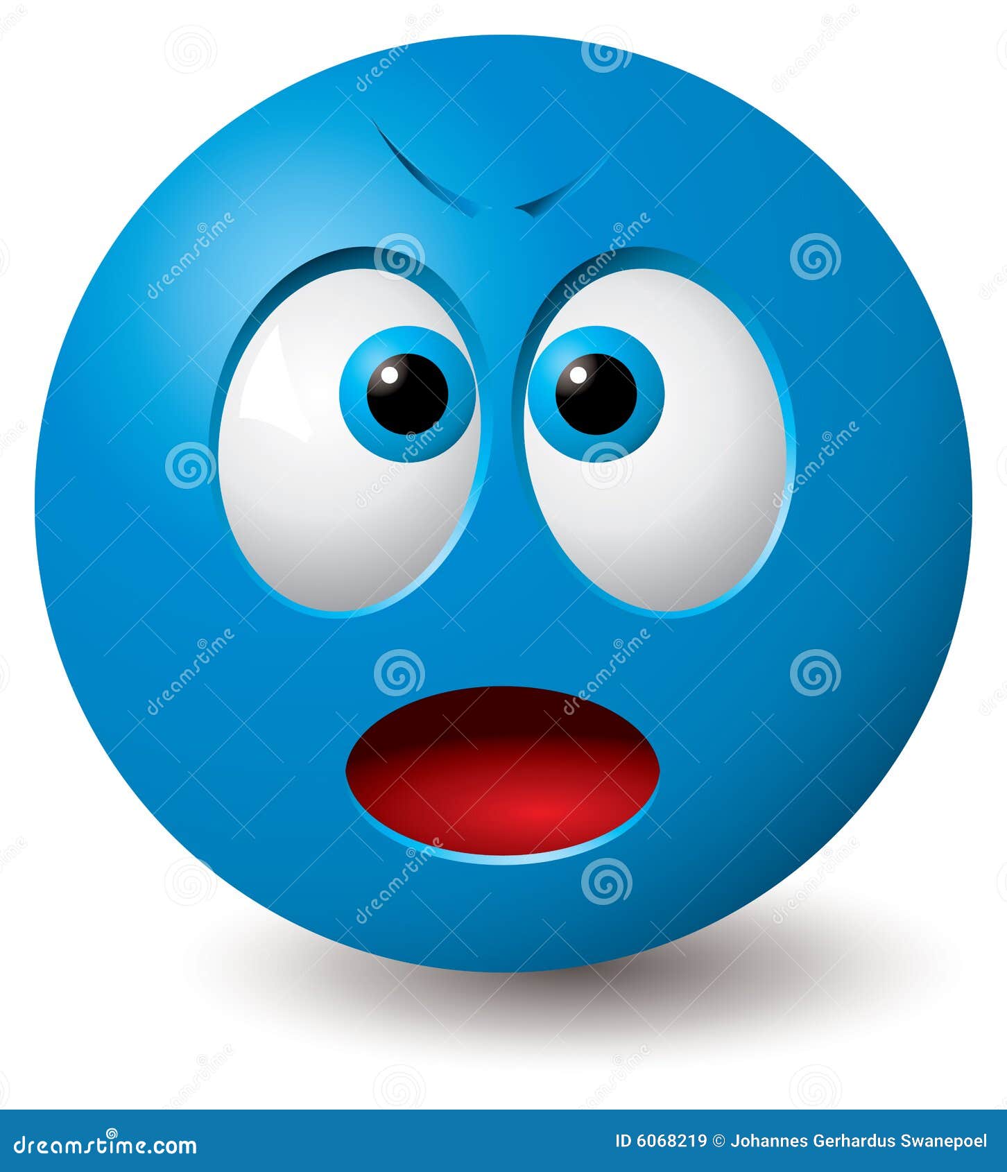 Vector: Boos gezicht vector illustratie. Illustration of emotie - 6068219