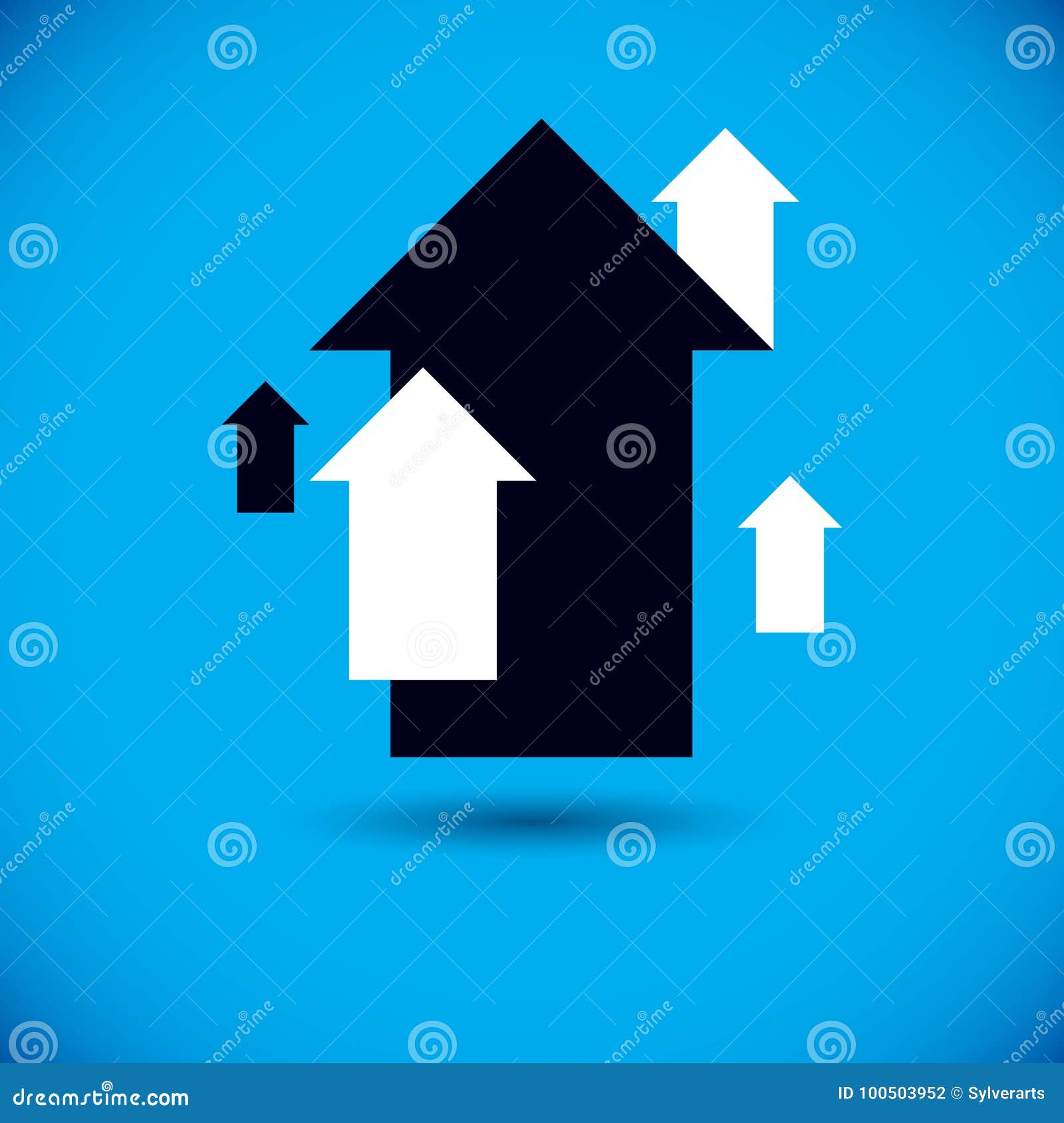 Vector Boost Up Arrow, Graphic Design Element. Company Increasing ...