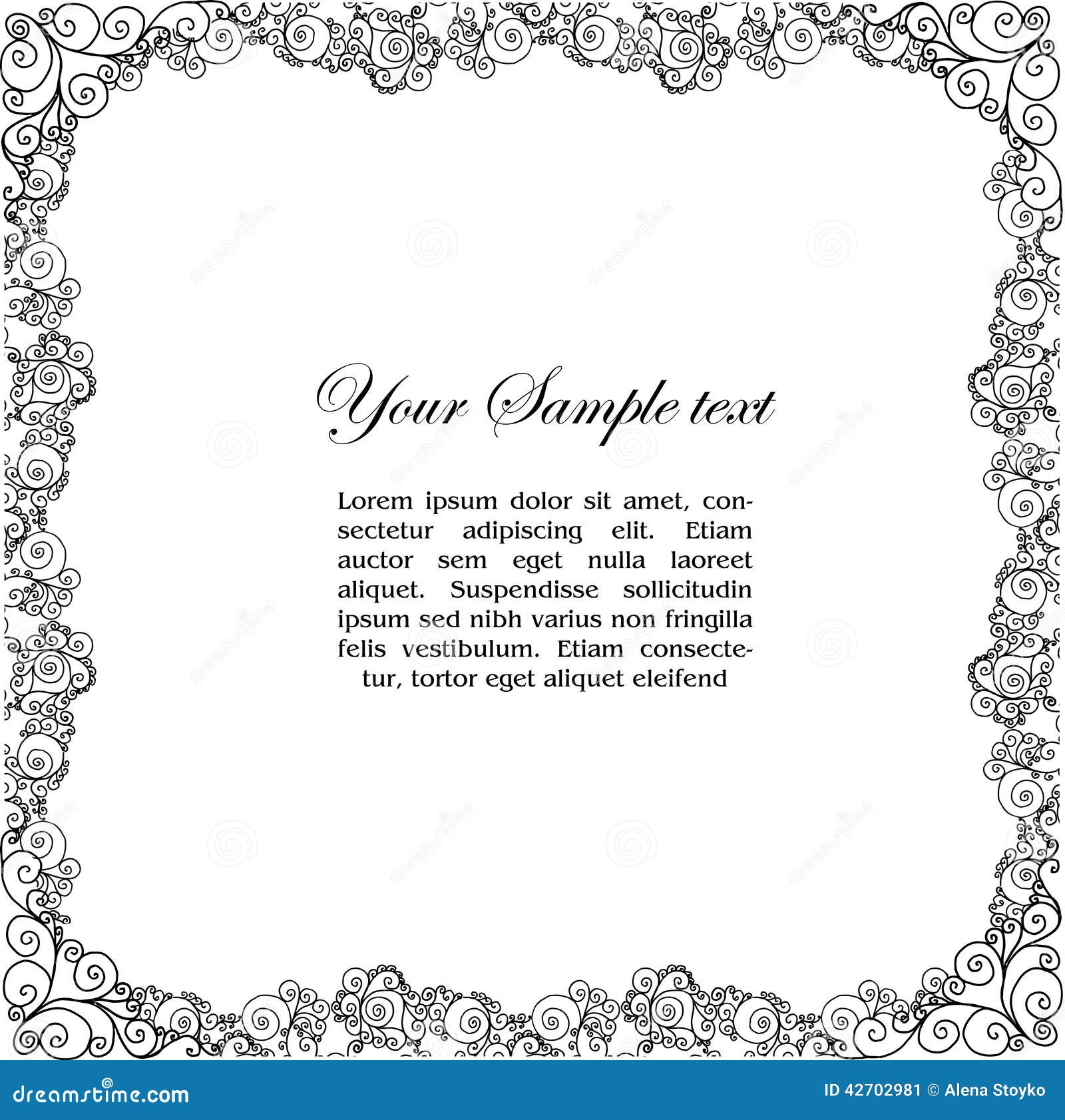 Vector border stock vector. Illustration of decoration - 42702981