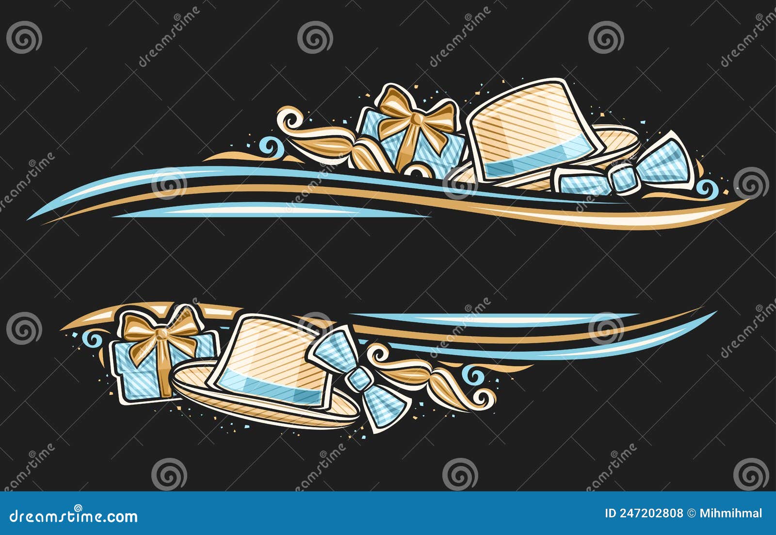 Vector Border for Father`s Day Stock Vector - Illustration of cartoon ...