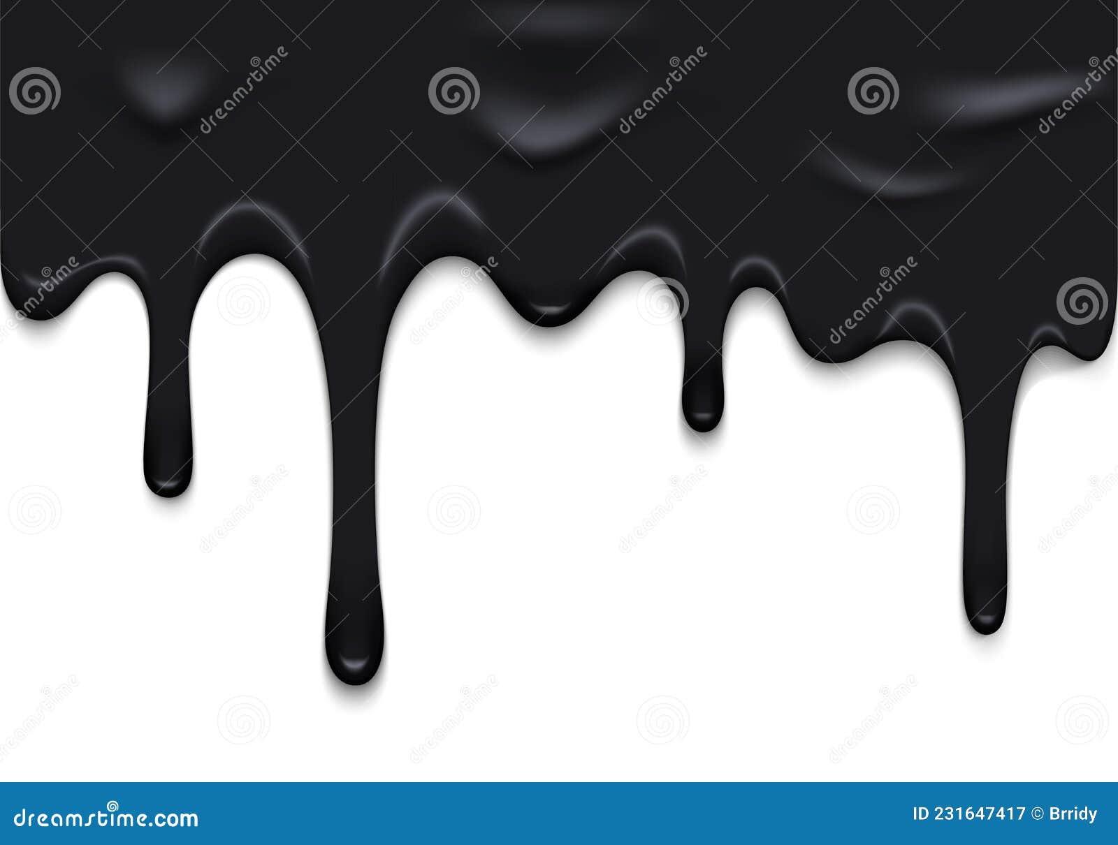 Vector Border with Flowing Black Oil. Abstract Glossy Texture Stock ...