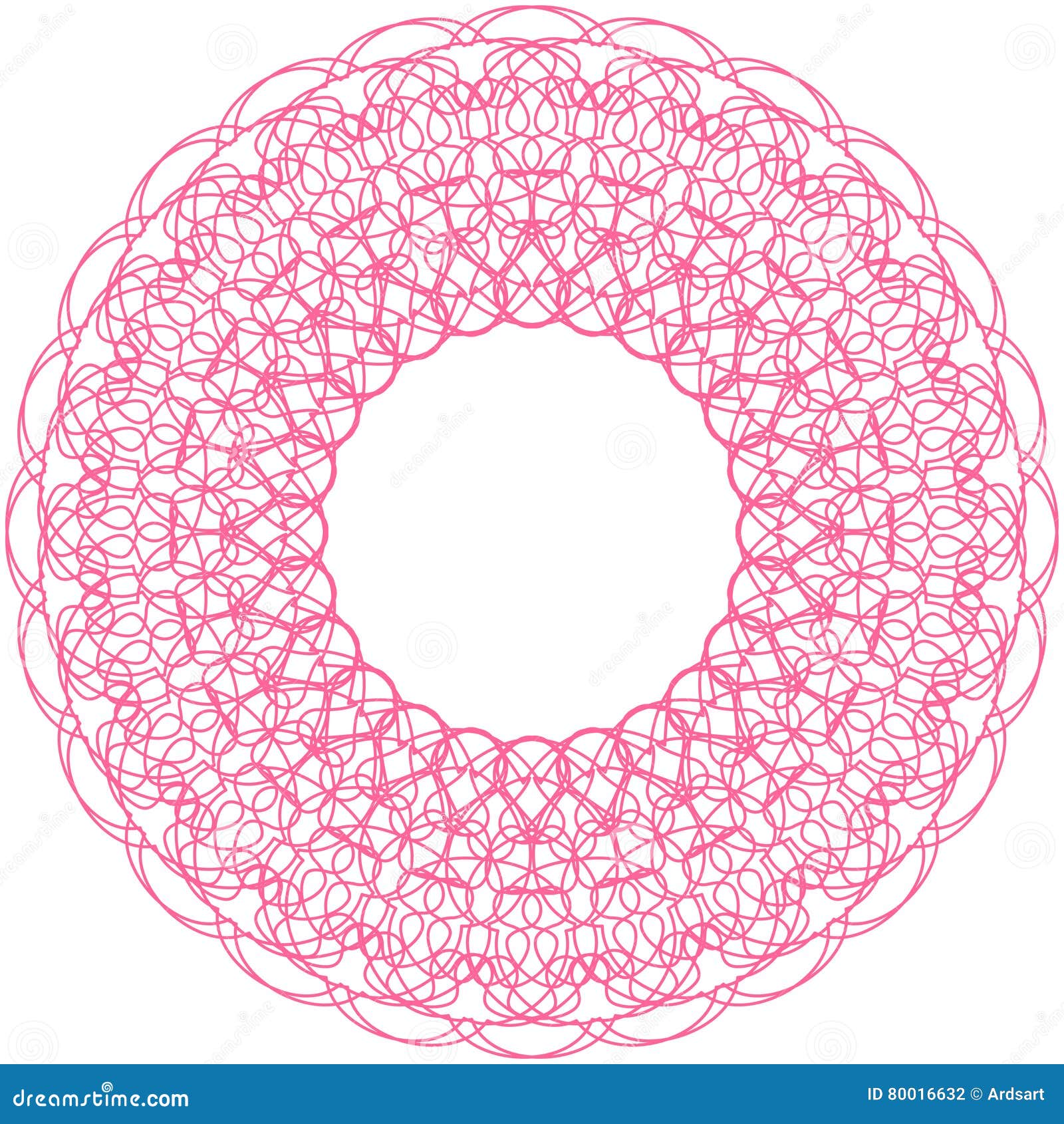 Vector Border Frame with Abstract Illustration Stock Illustration ...