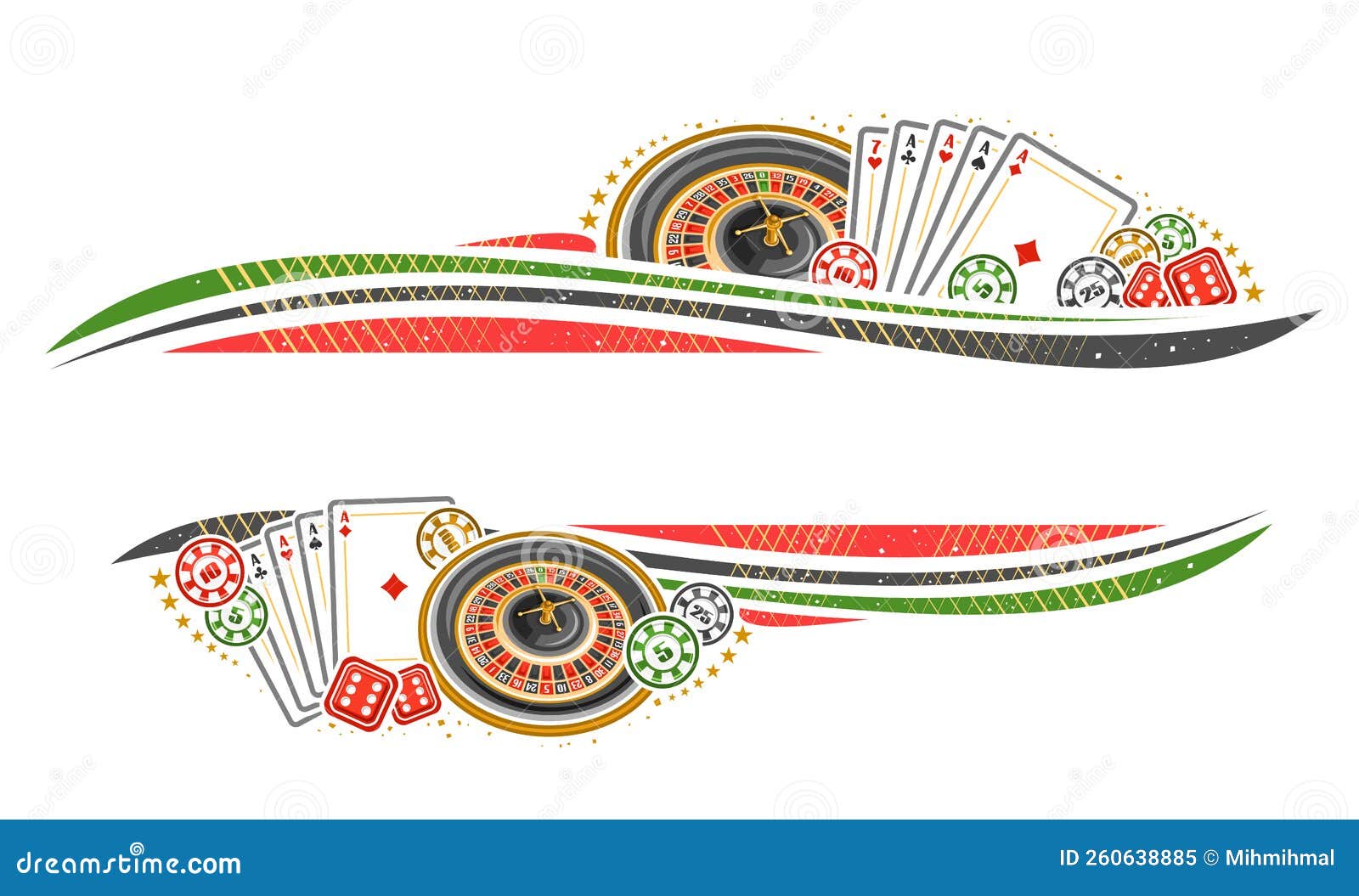 Vector border for Gamble stock vector. Illustration of horizontal ...