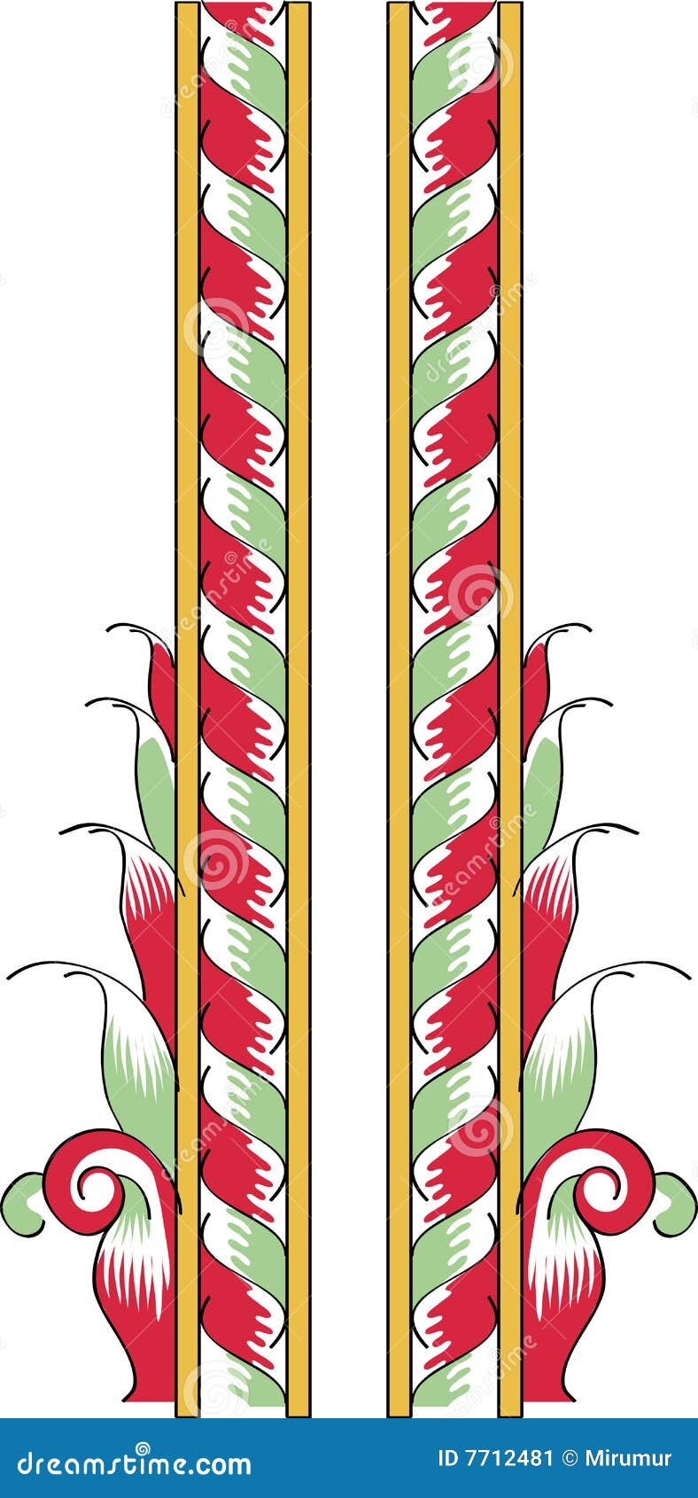 Vector Border of Orthodox Ornamental Pattern Stock Vector ...