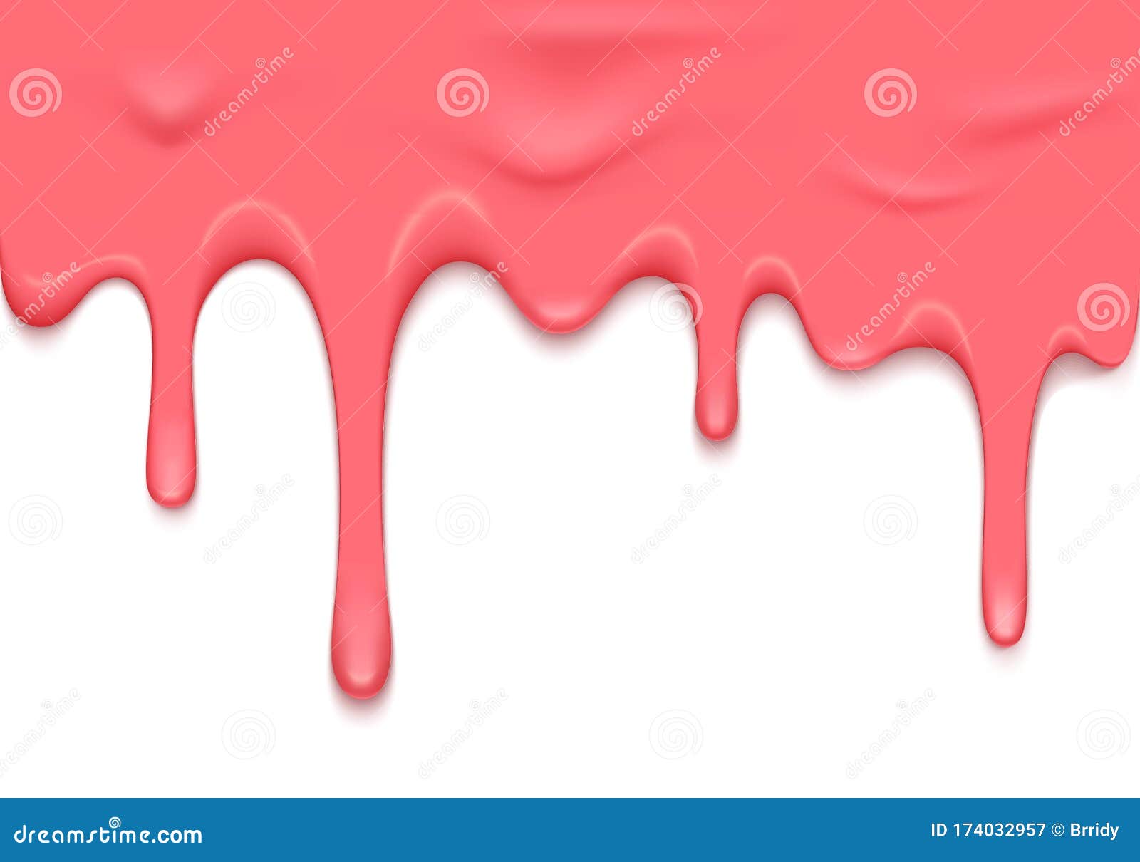 Vector Border with Pink Slime Dripping Down. Dribble Slime Illustration ...