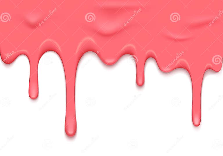 Vector Border with Pink Slime Dripping Down. Dribble Slime Illustration ...