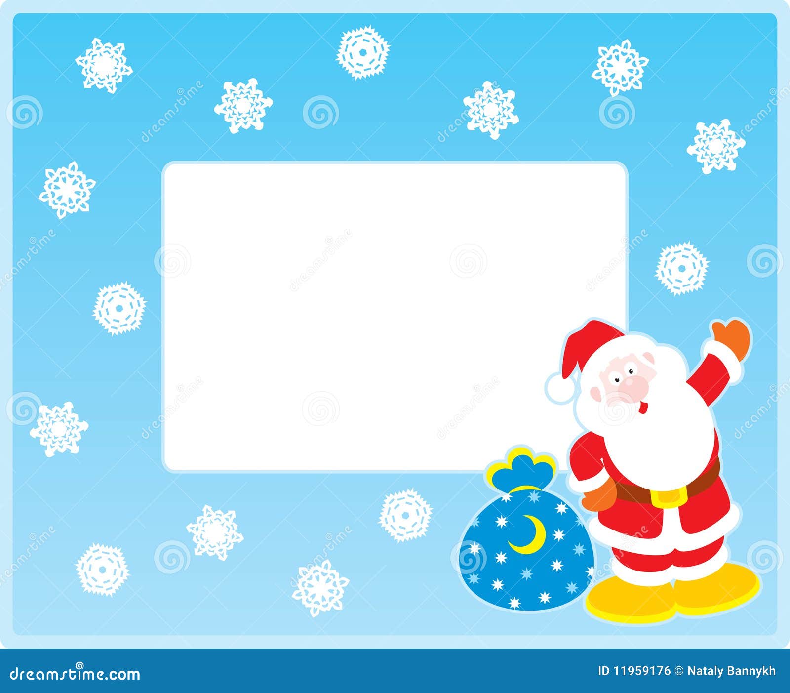 Vector Border with Santa Claus Stock Vector - Illustration of frost ...