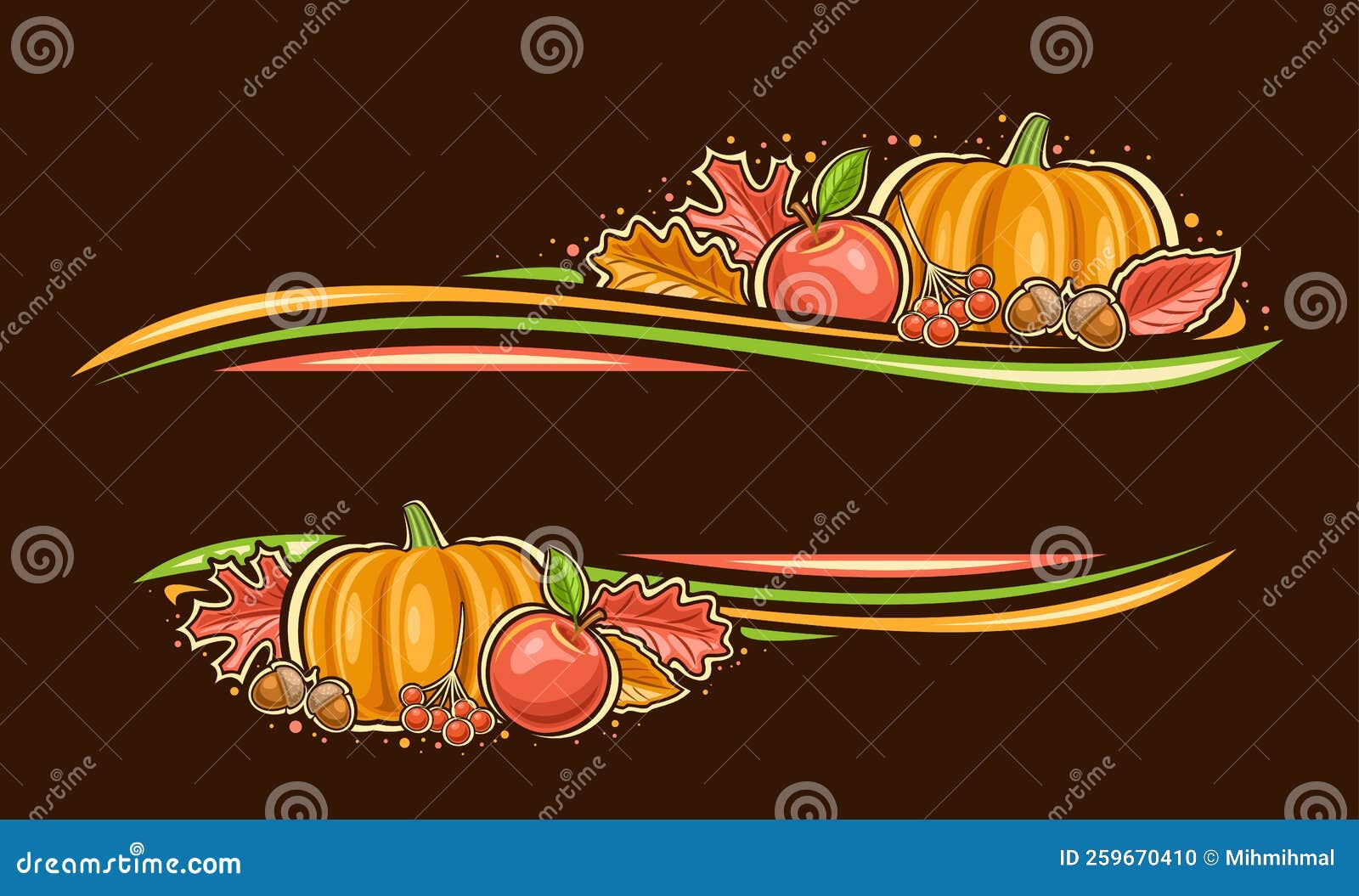 Vector Border for Thanksgiving Day Stock Vector - Illustration of ...