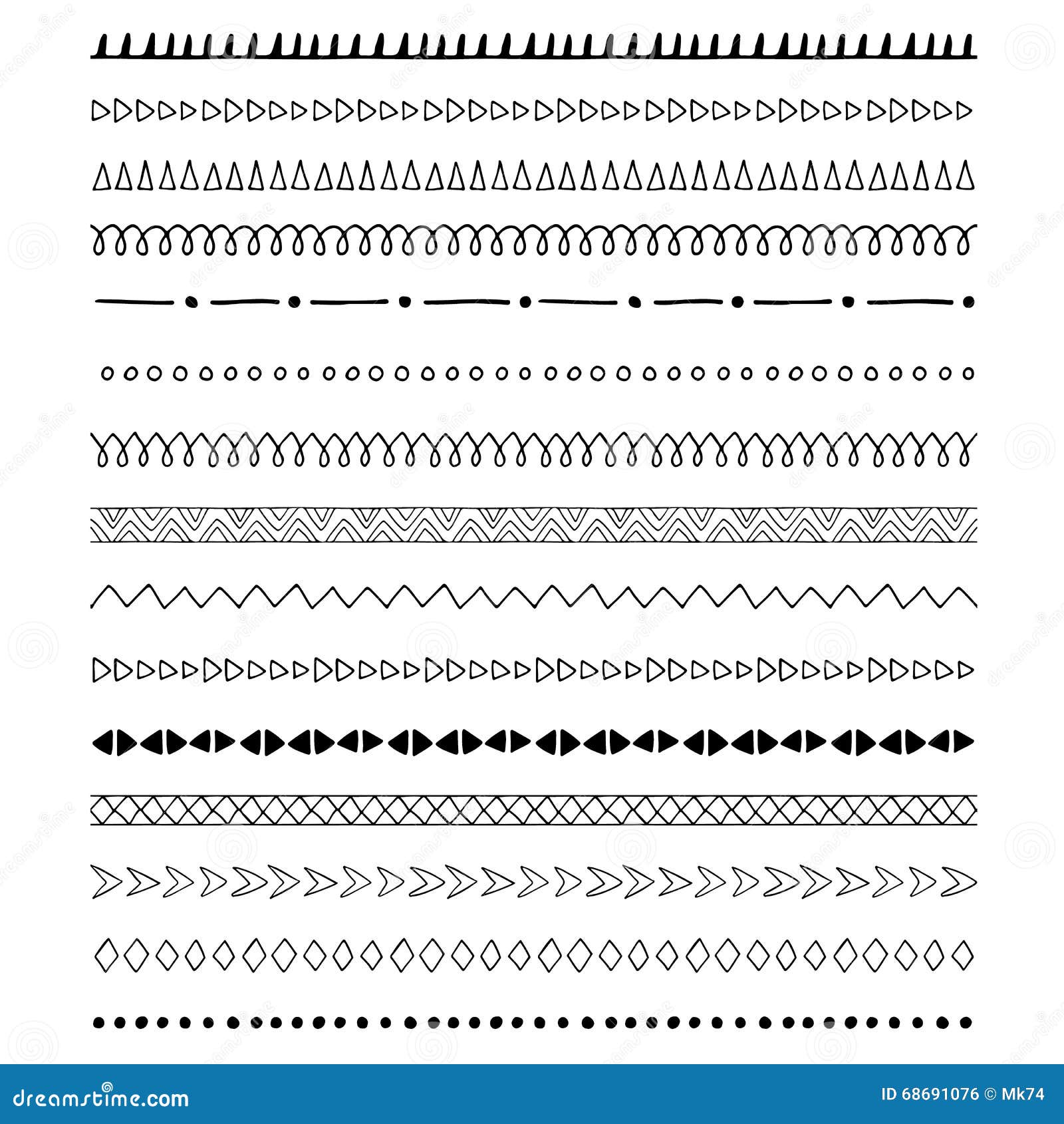 Vector Borders and Dividers Stock Vector - Illustration of border ...