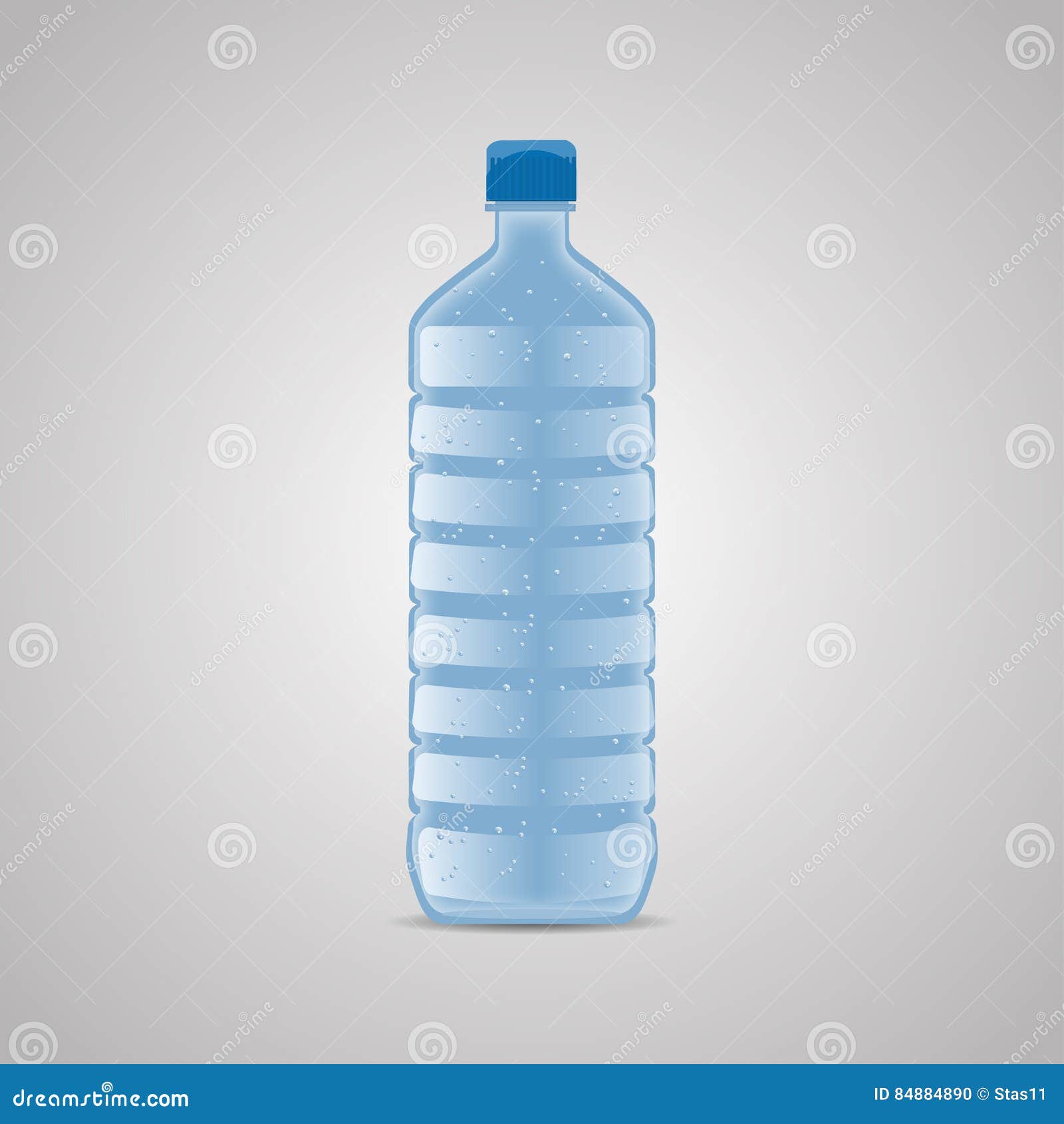 Vector Bottle with Clean Blue Water. Vector Illustration Stock ...